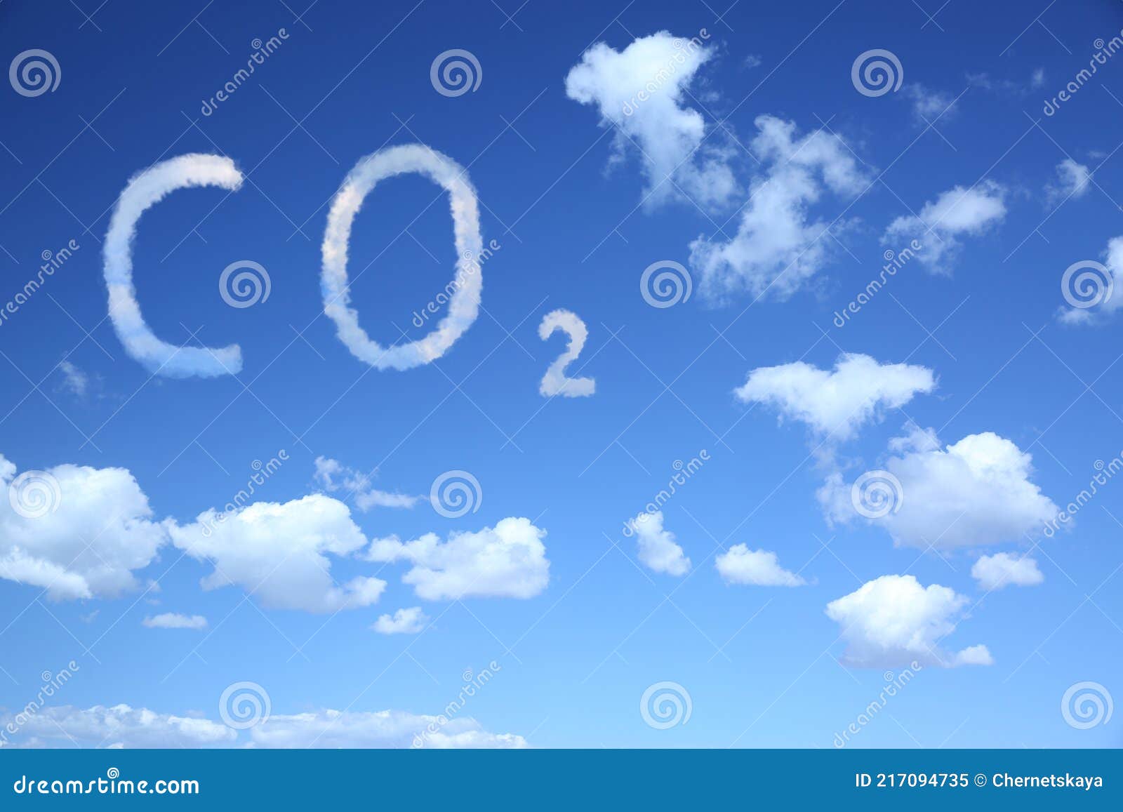 CO2 Emissions. View of Blue Sky with White Clouds Stock Image - Image ...