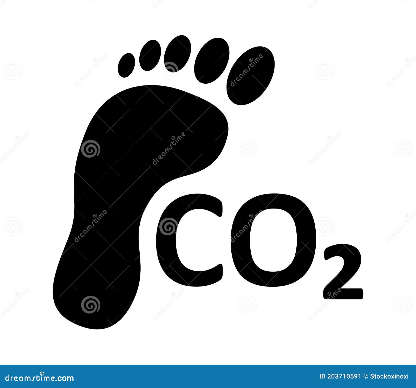 CO2 Foot Symbol Ecological Footprint Icon Stock Vector - Illustration ...