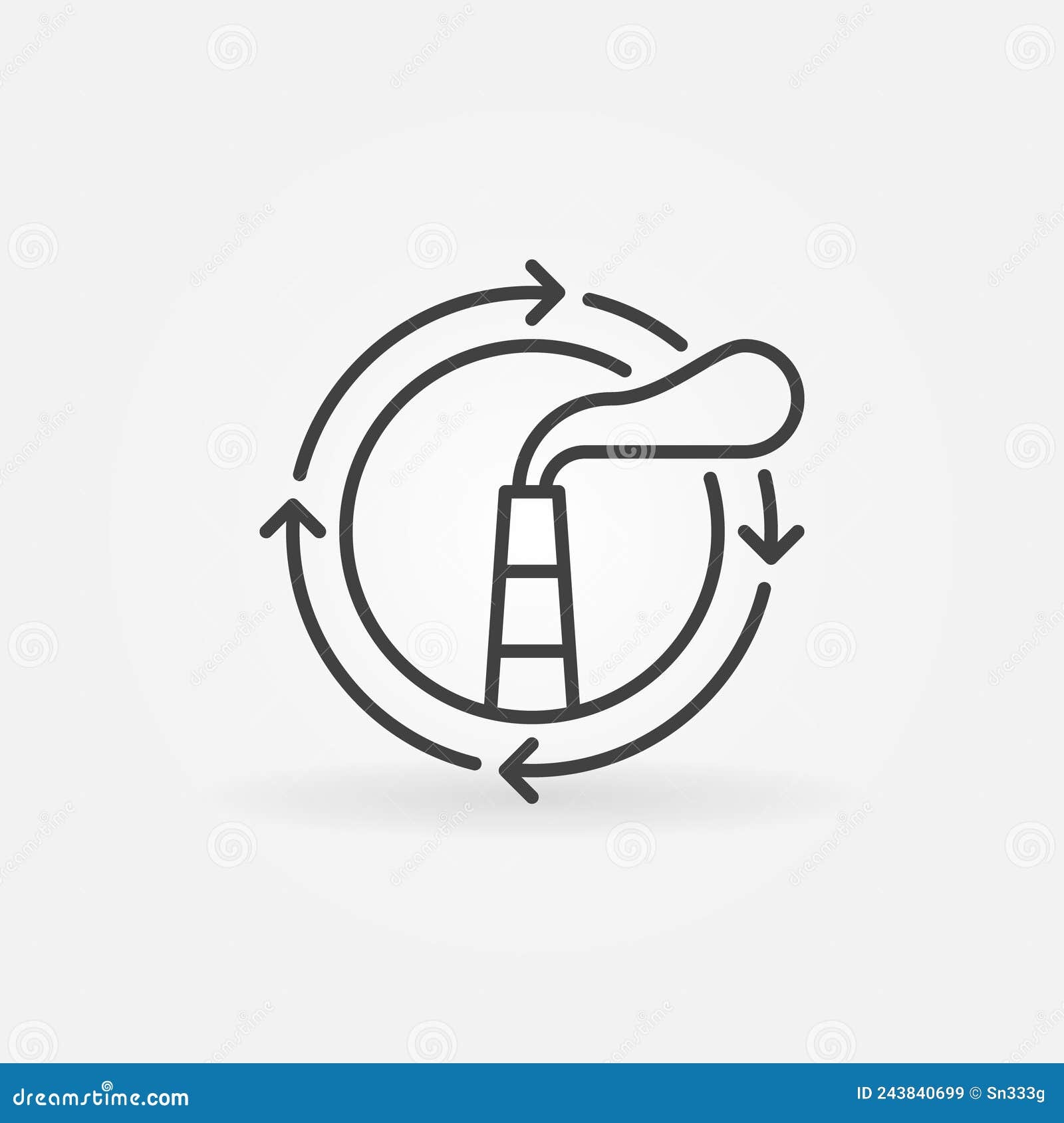 CO2 Gas Recycling Linear Vector Concept Icon Stock Vector ...