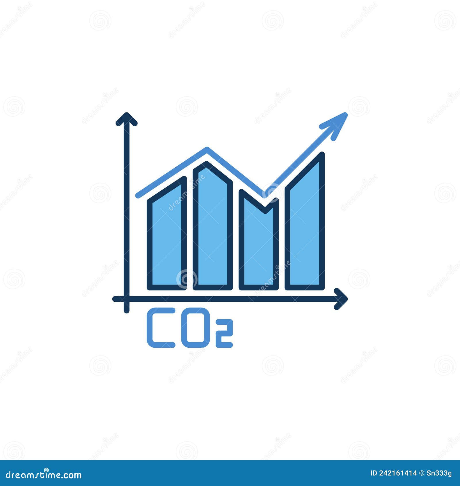 CO2 Graph with Arrow Vector Concept Modern Icon Stock Vector ...