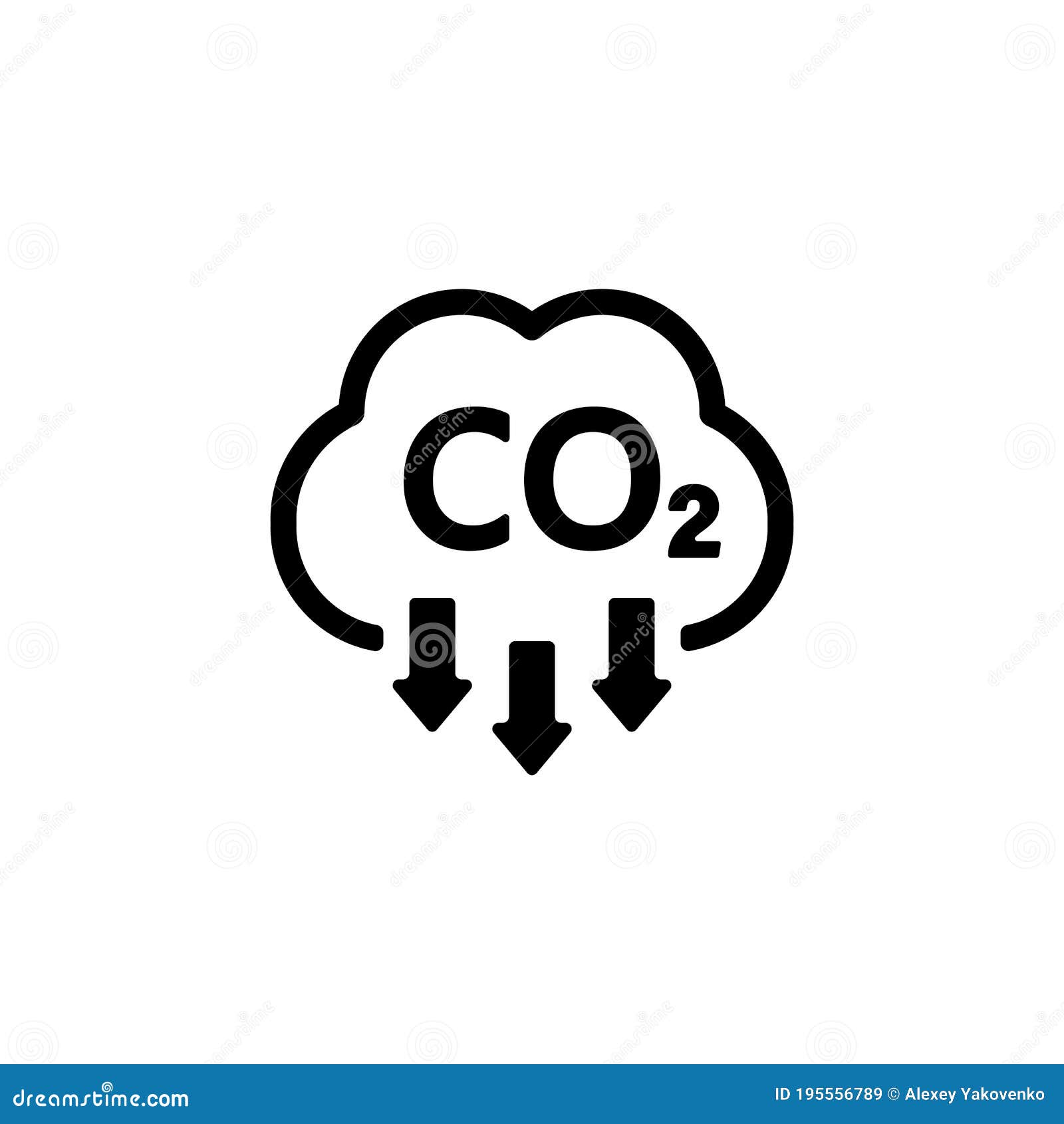 CO2 Icon. Carbon Dioxide Emissions Reduction Sign. Vector On Isolated ...