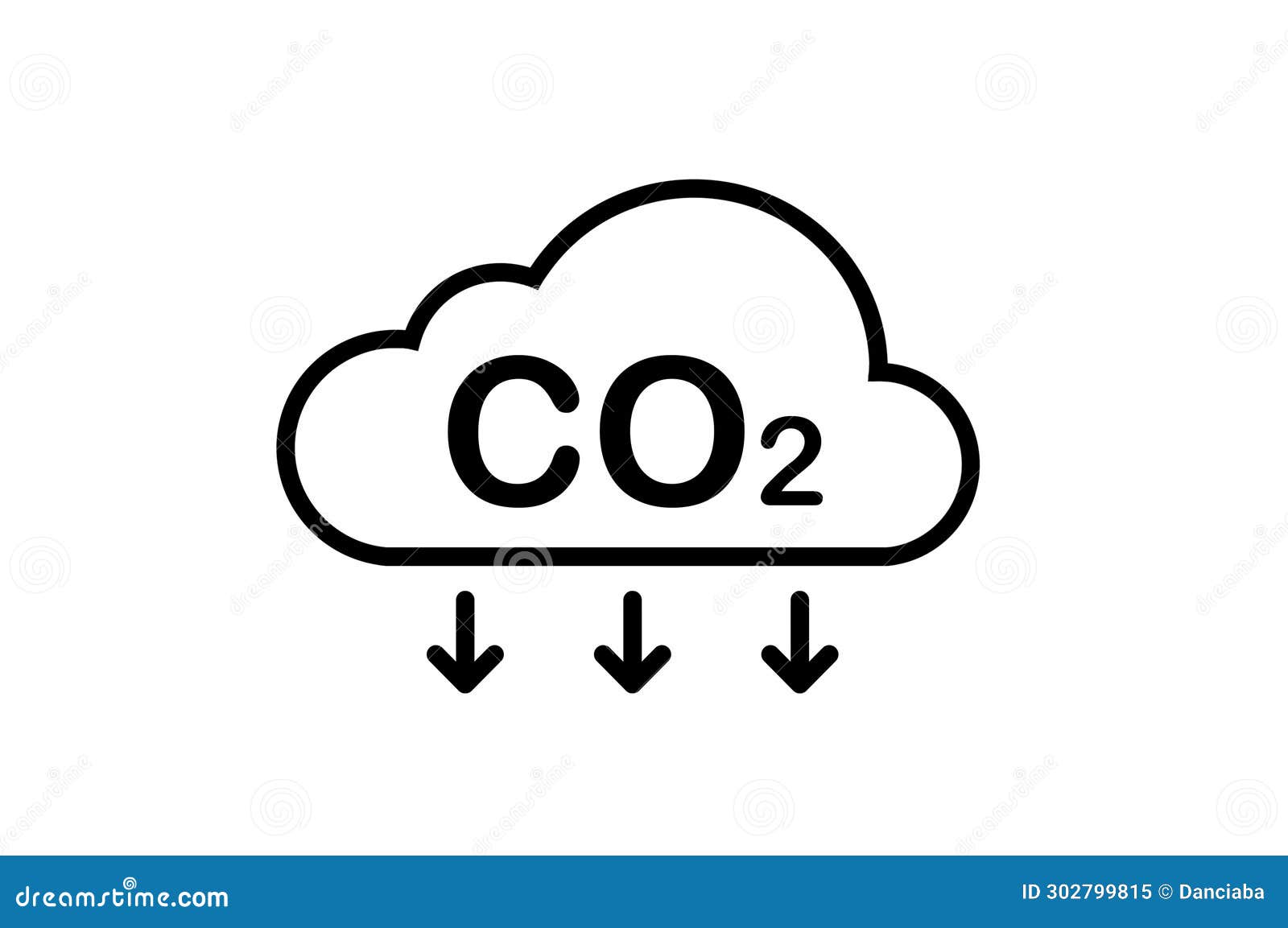 CO2 Icon. Carbon Emissions Reduction Icon Stock Illustration ...