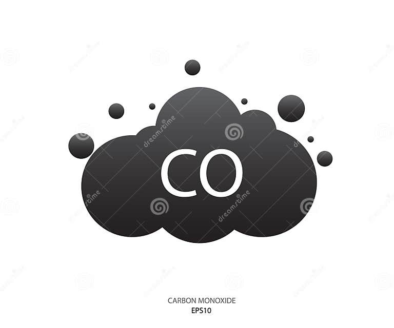 CO icon stock vector. Illustration of line, black, clip - 105375546