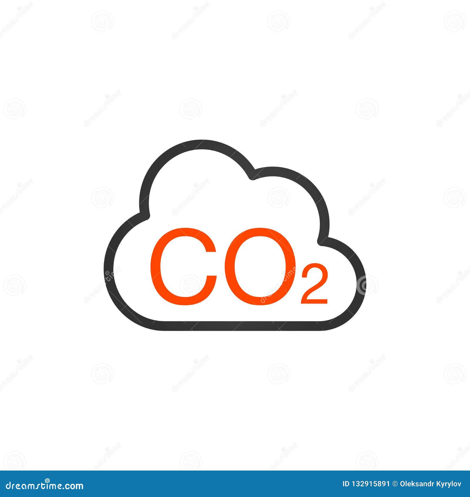 Cloud Of CO2, Carbon Emission, Pollution Reduction Icon. Ecology ...