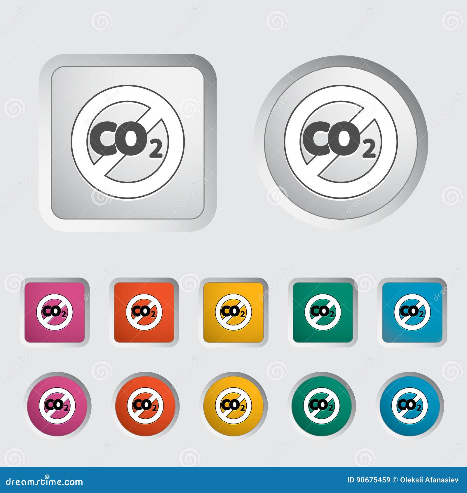 CO2 icon stock vector. Illustration of painting, element - 90675459