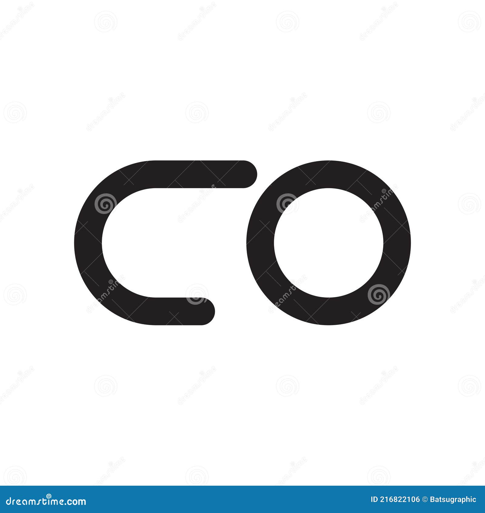 Co Initial Letter Vector Logo Stock Vector - Illustration of linked ...