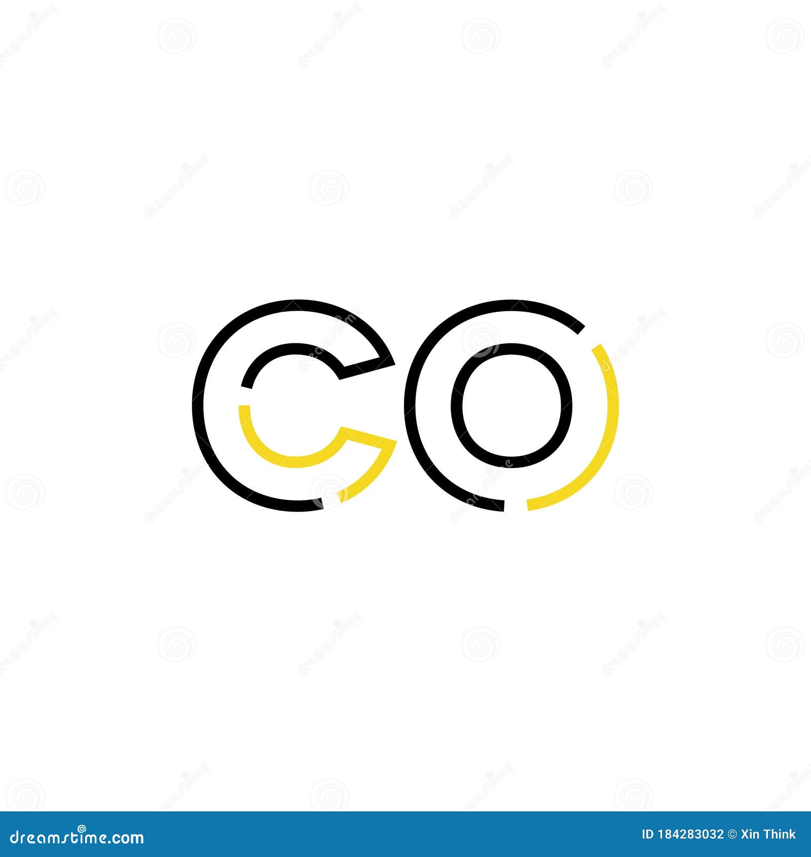 CO Letter Logo Icon Design Template Elements Stock Vector ...