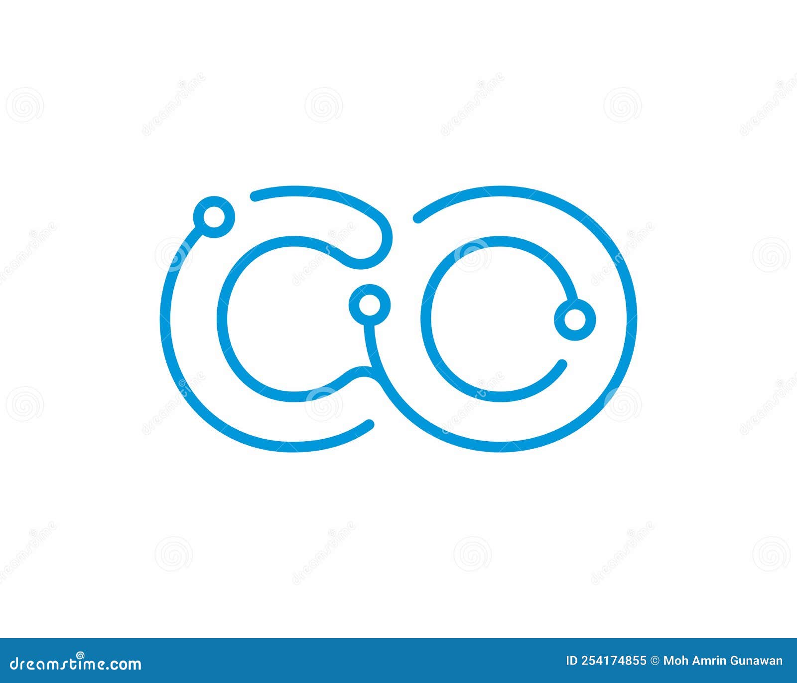 CO Letters, Electronic Logo Design Vector 001 Stock Vector ...