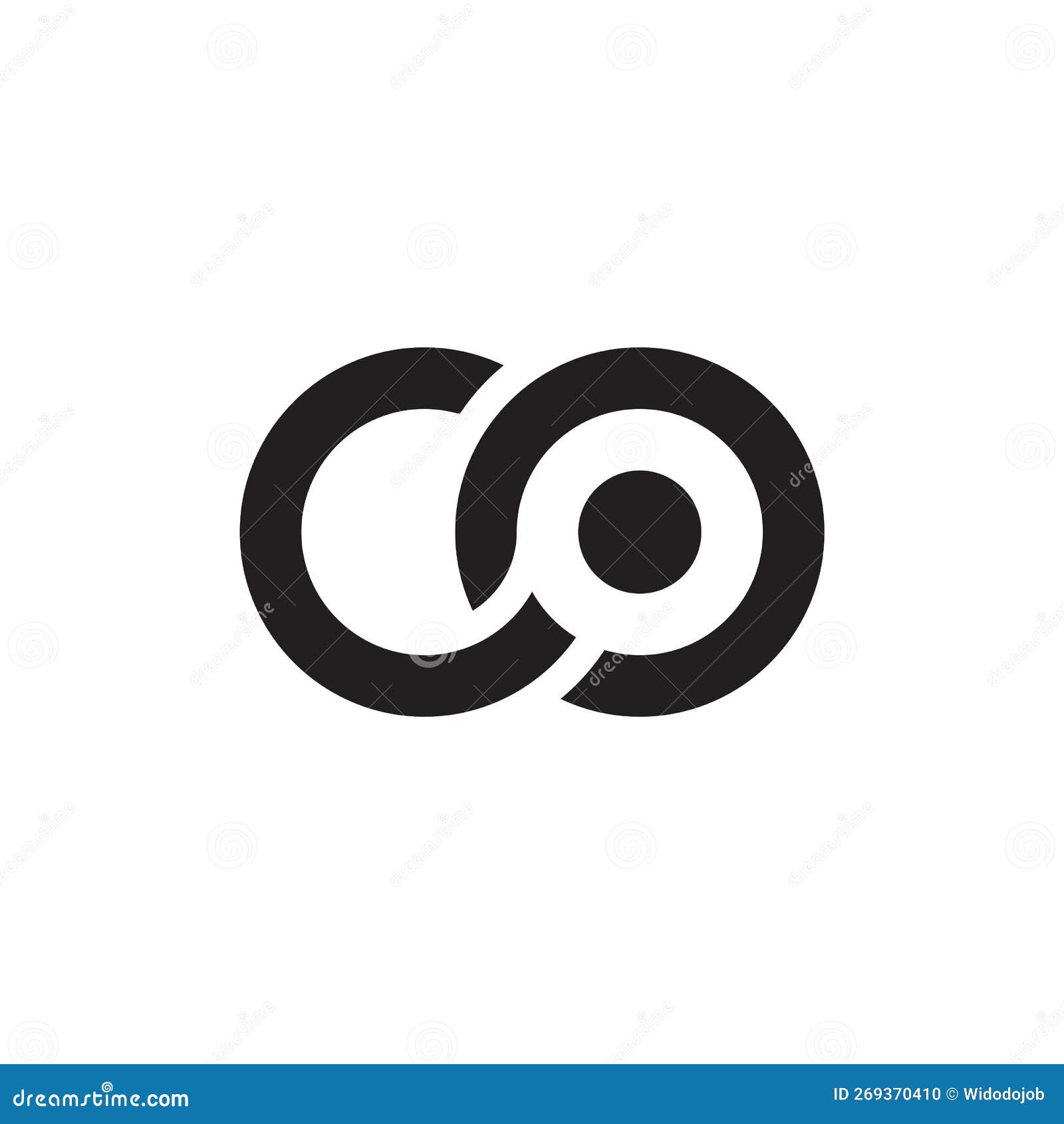 CO Logo Design Vector Illustration Stock Vector - Illustration of black ...