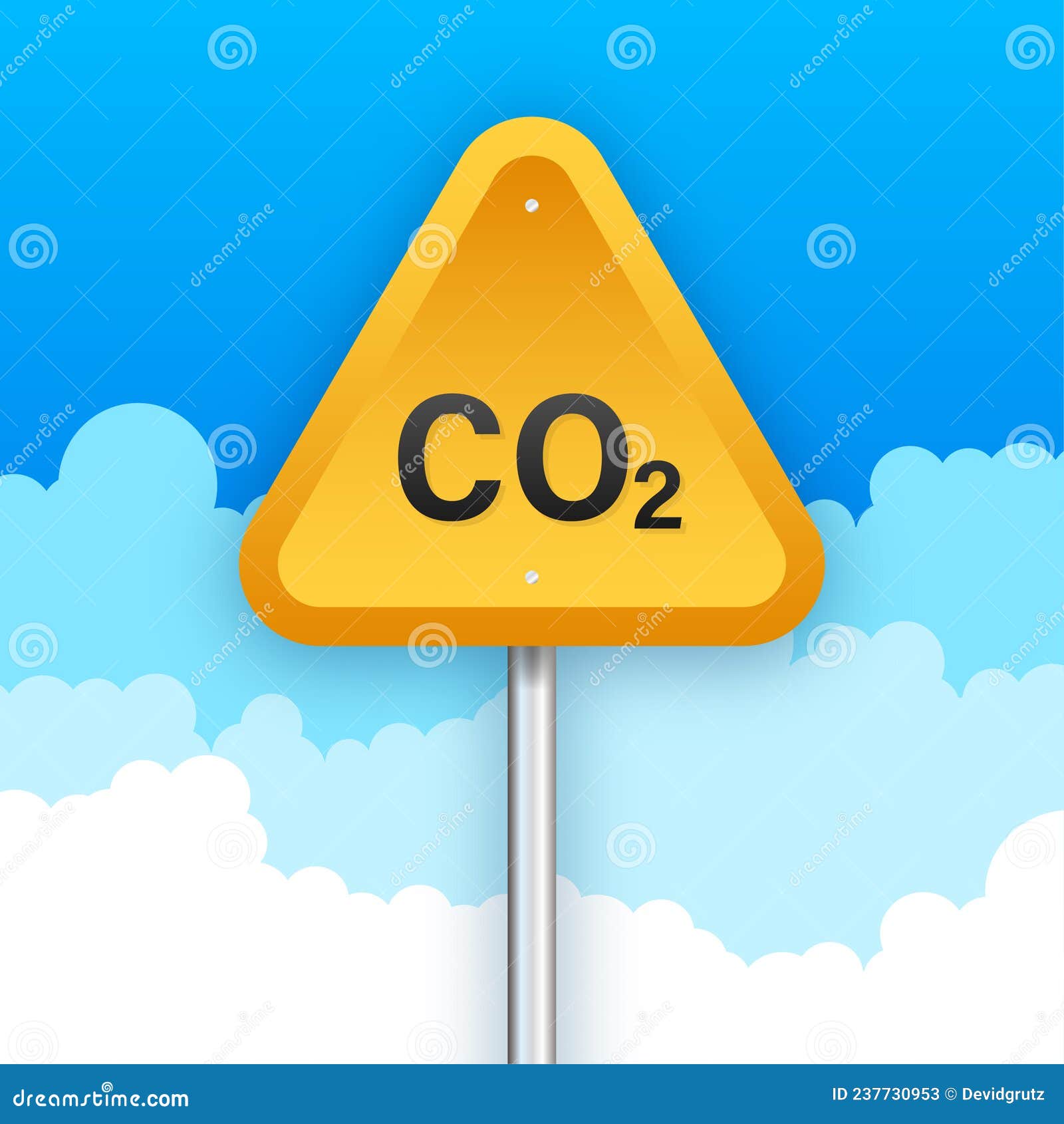 CO2 Logo in Flat Style Isolated on Empty Background. Flat Icon on White ...
