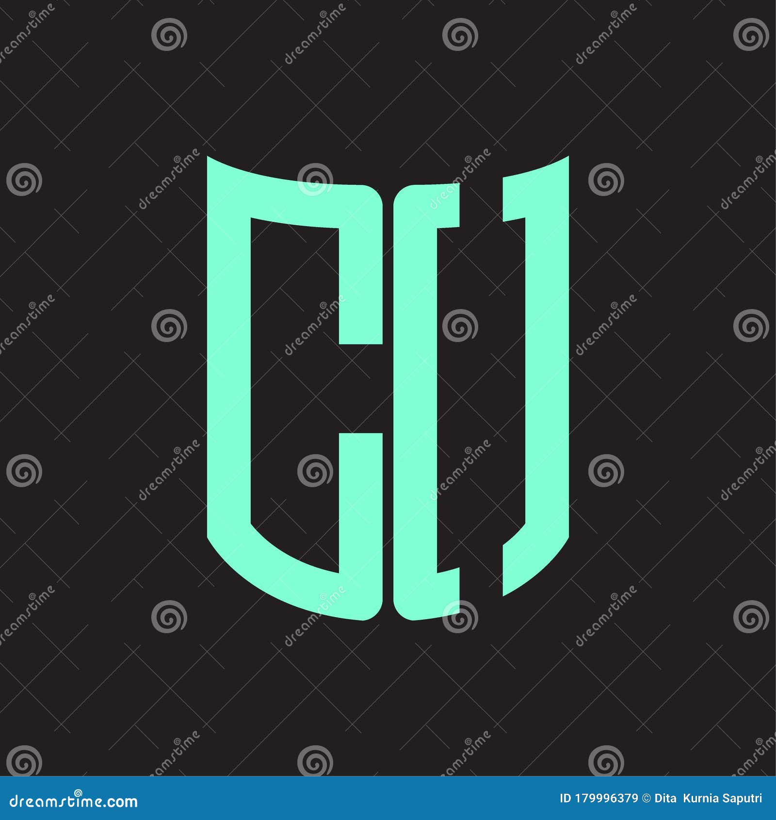 CO Logo Monogram with Ribbon Style Design Template Stock Illustration ...
