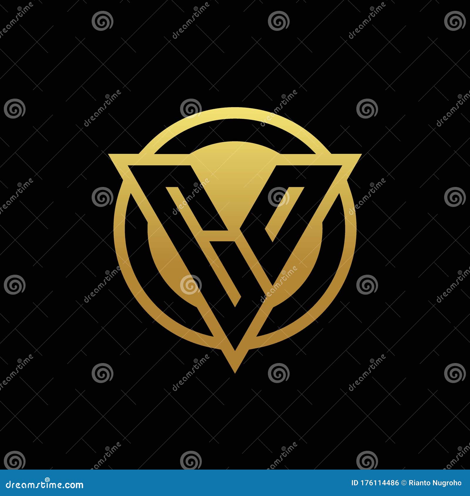 CO Logo Monogram with Triangle Shape and Circle Rounded Isolated on ...