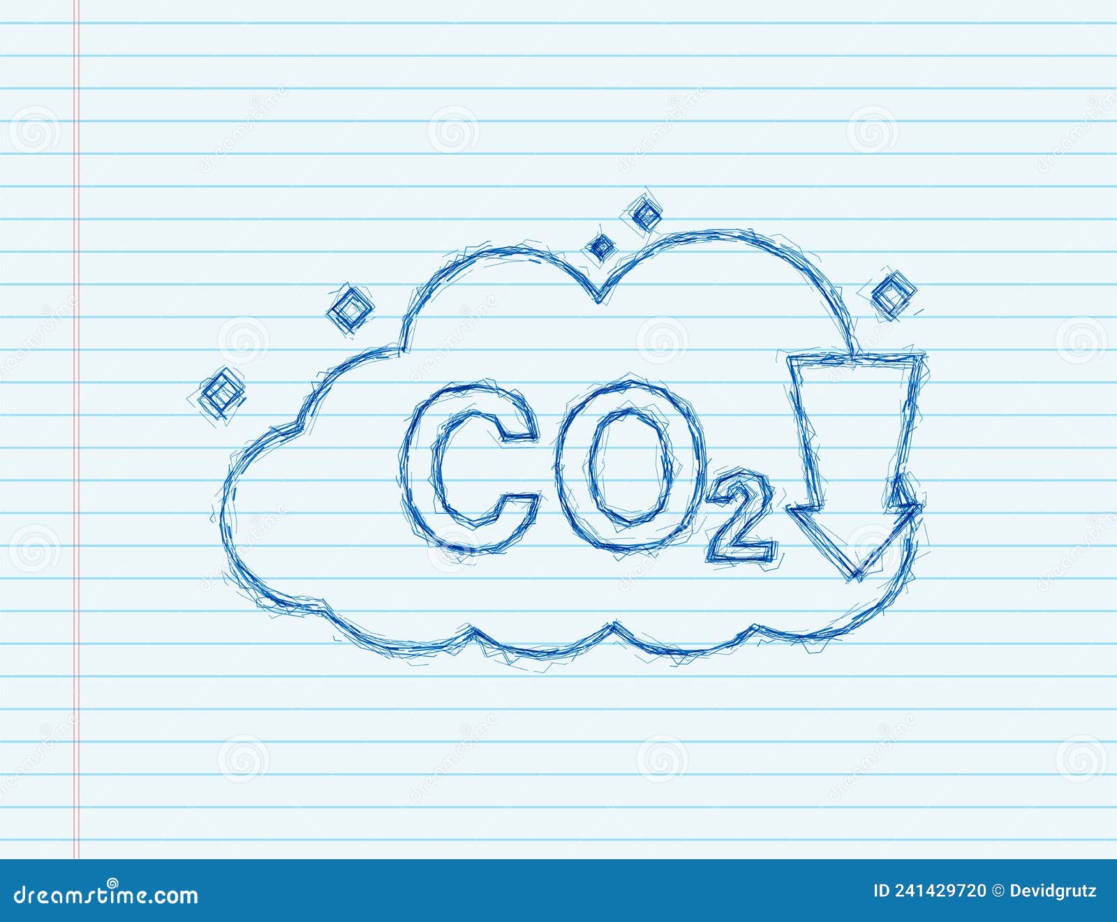 CO2 Logo in Sketch Style Isolated on Empty Background. Flat Icon on White Backdrop Stock Vector ...