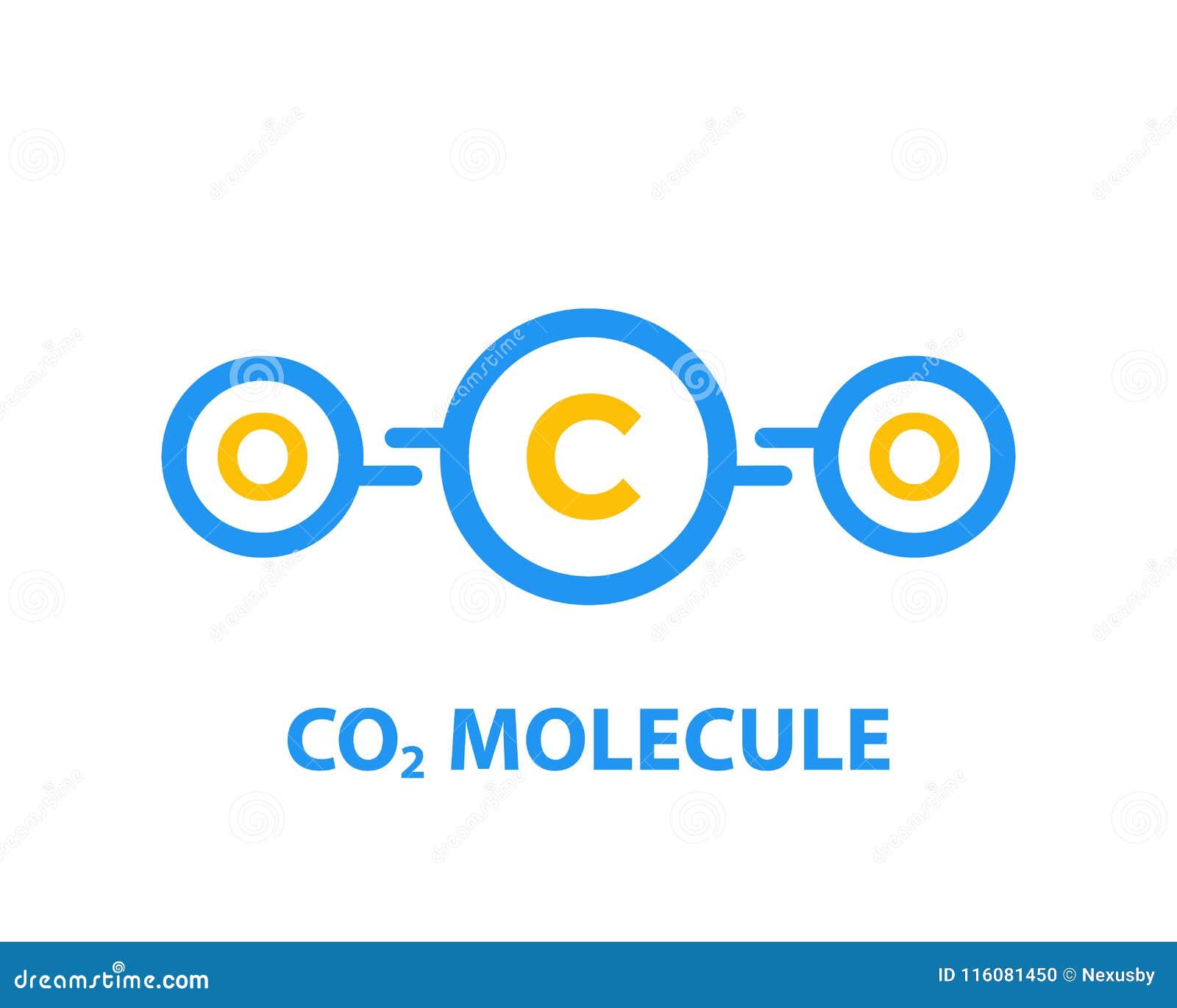 Co2 Molecule Vector Illustration Stock Vector - Illustration of ...