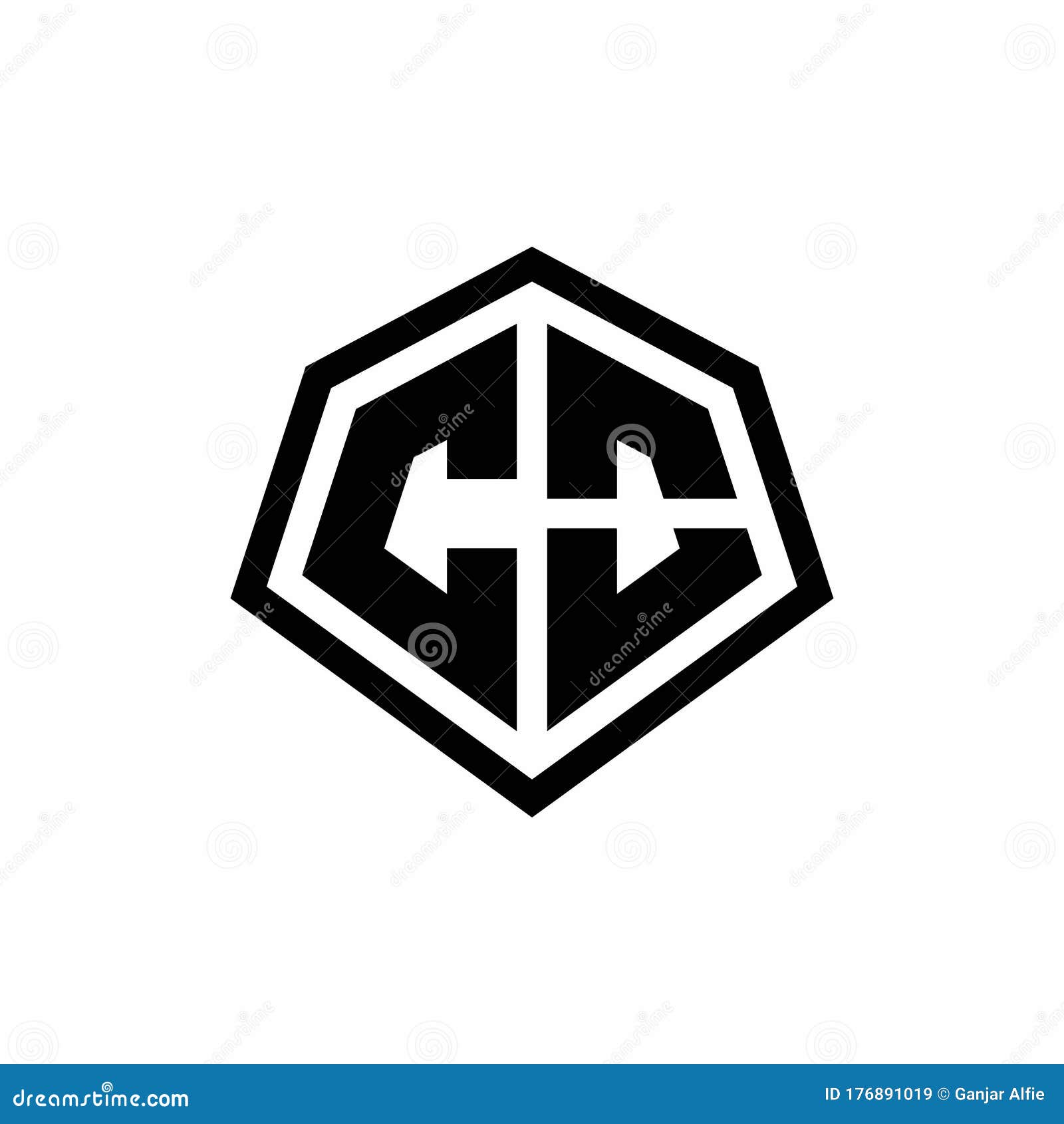 CO Monogram Logo with Hexagon Shape and Line Rounded Style Design ...