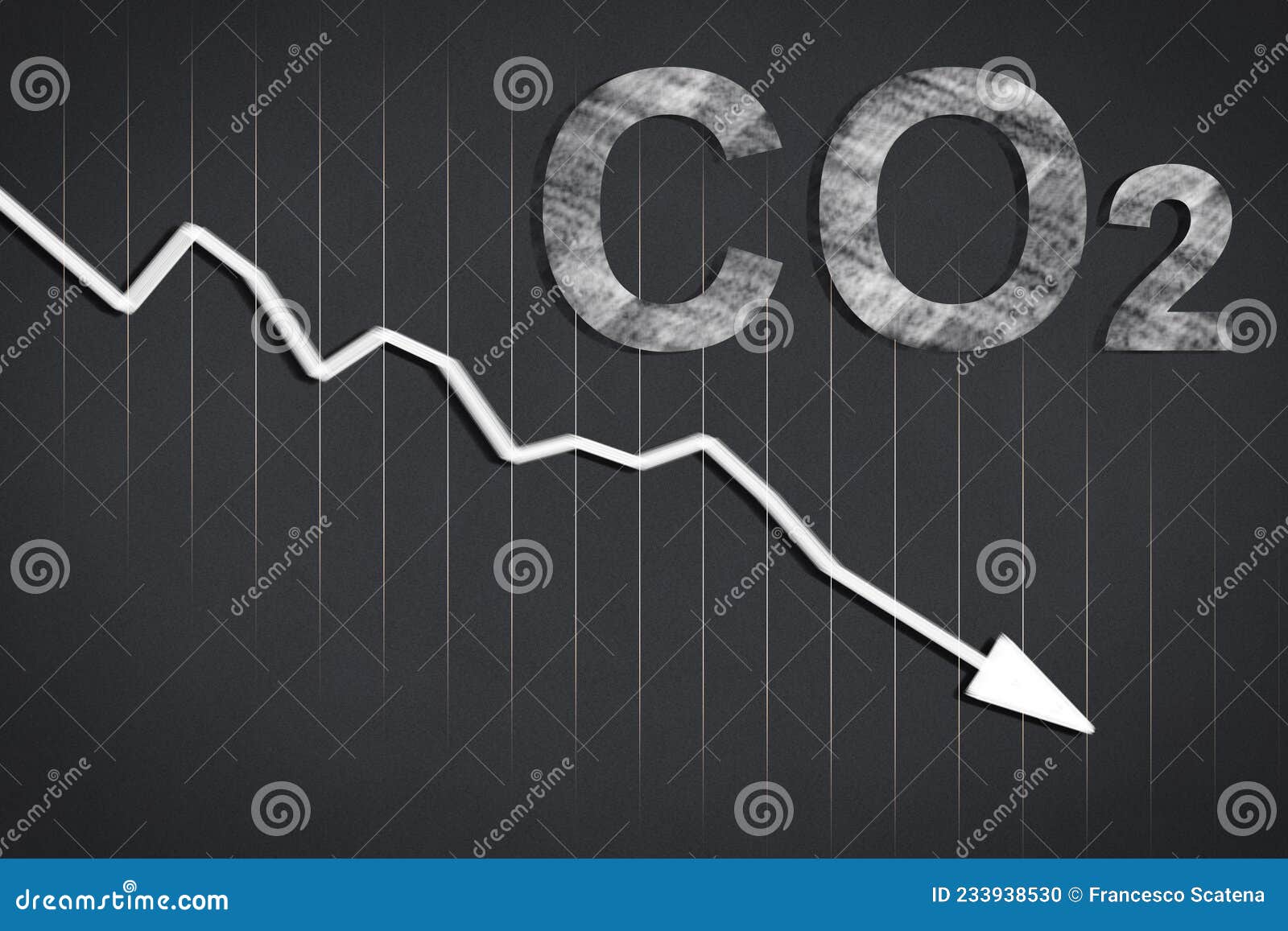 CO2 Net-Zero Emission - Carbon Neutrality Concept with Decreasing Graph ...