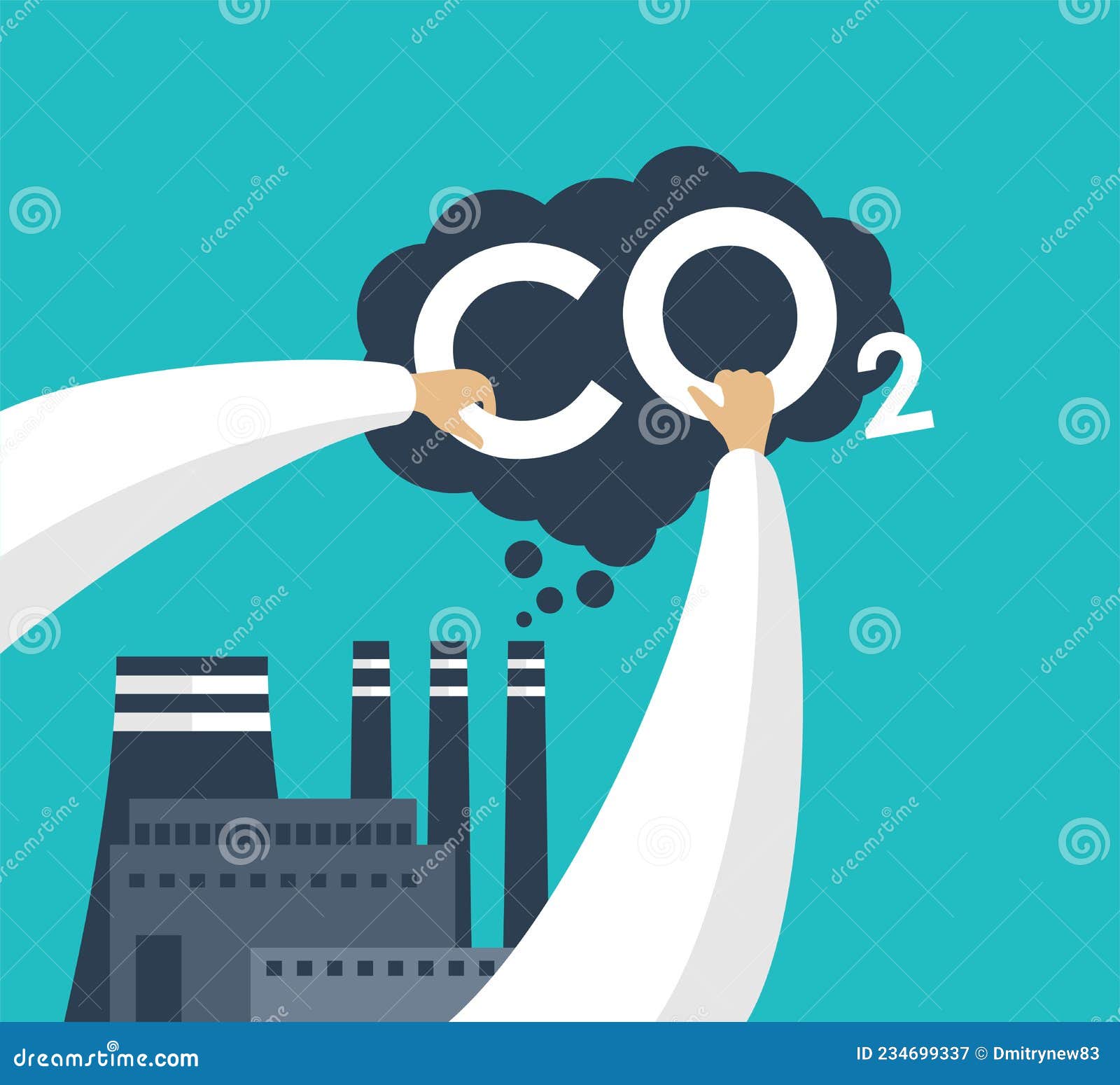 Carbon Capture Technology - CO2 Neutral Strategy Cartoon Vector ...
