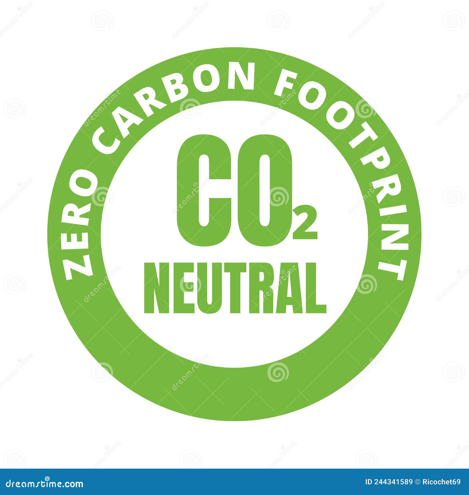 CO2 neutral symbol icon stock illustration. Illustration of planet ...
