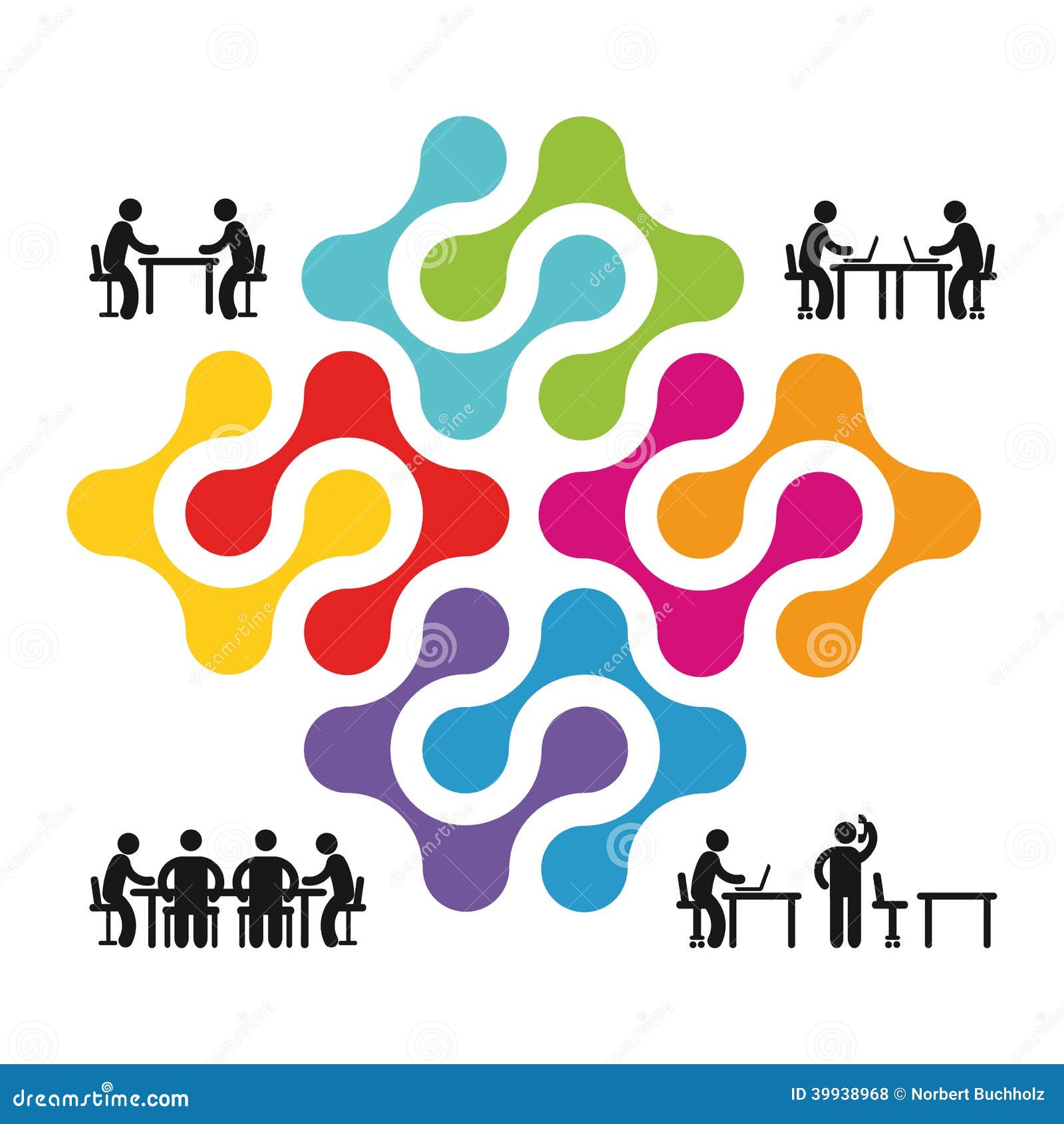 Cooperation and Partnership Illustration Stock Vector - Illustration of ...