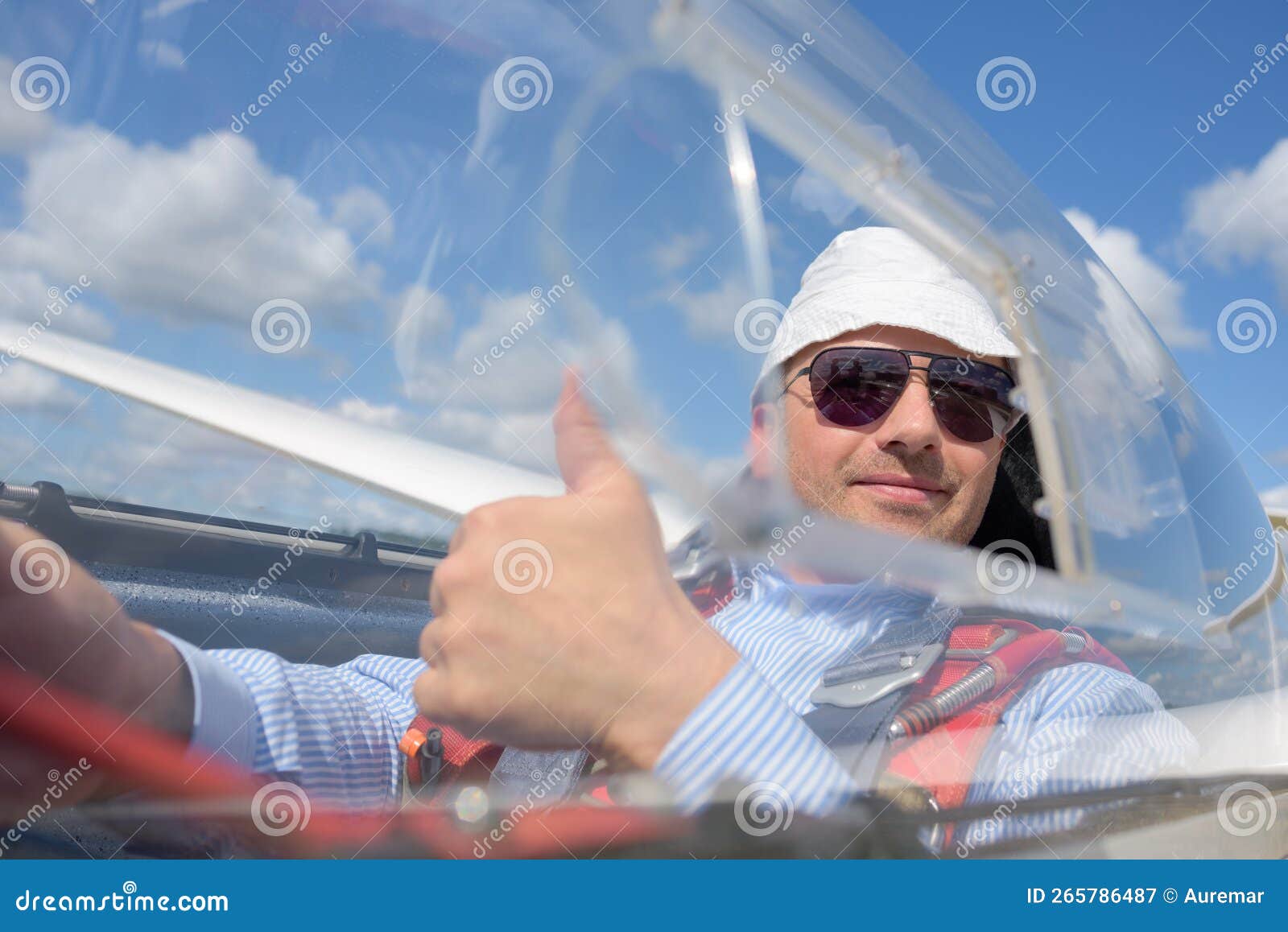 Co-pilot Ready for Take Off in Glider Stock Image - Image of cockpit ...