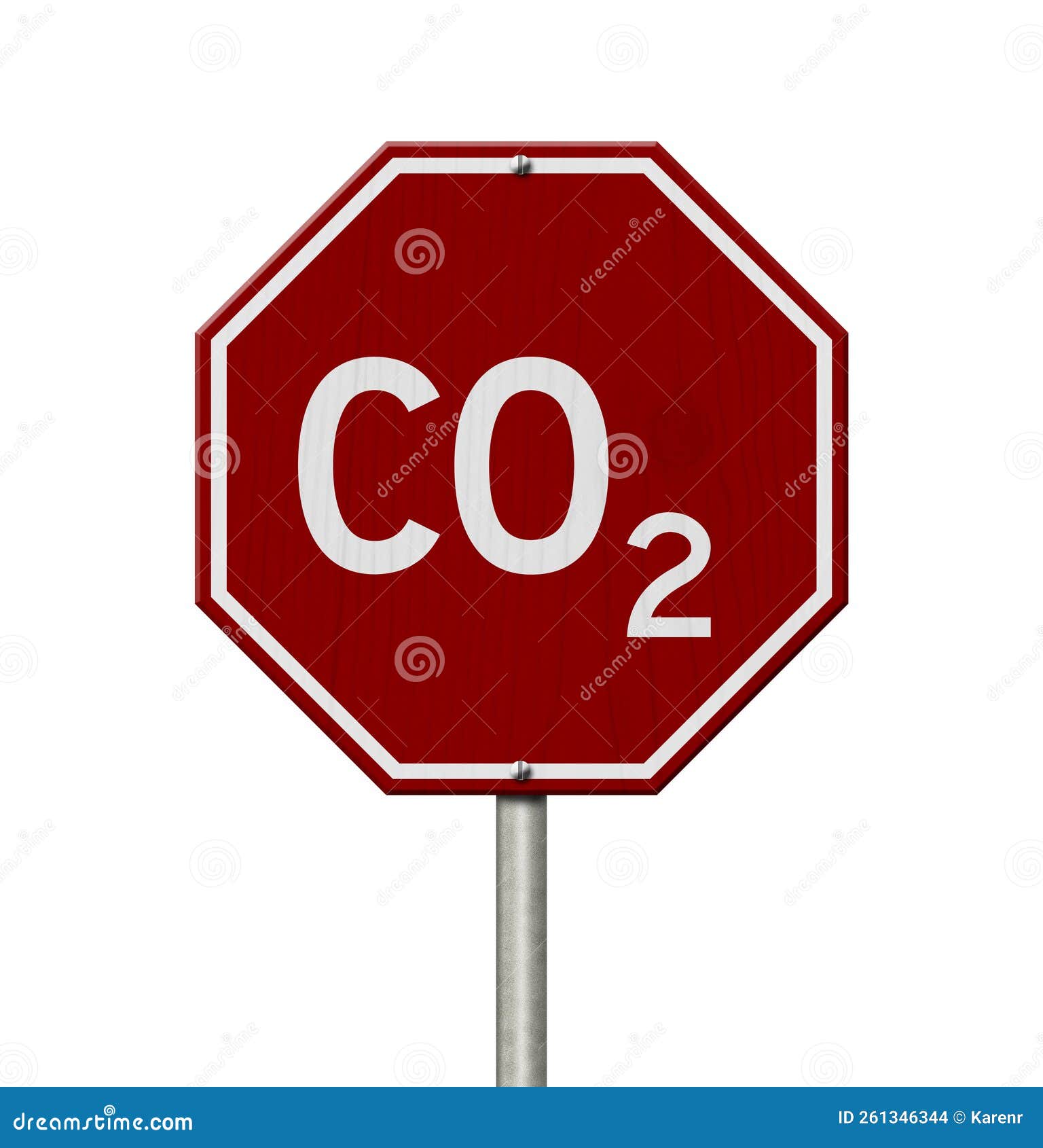 CO2 Red Stop Sign Road Sign Stock Photo - Image of banned, warming ...