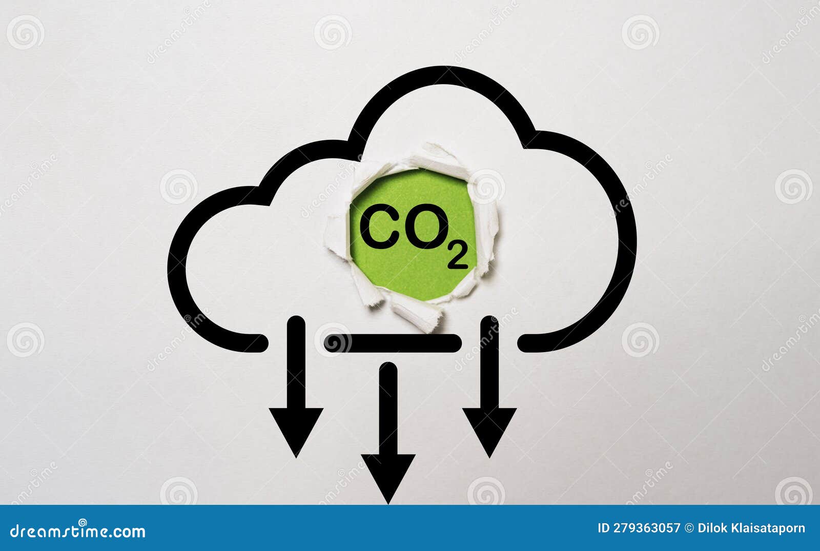 CO2 Reducing Icon On Green Background For Decrease CO2 , Carbon ...