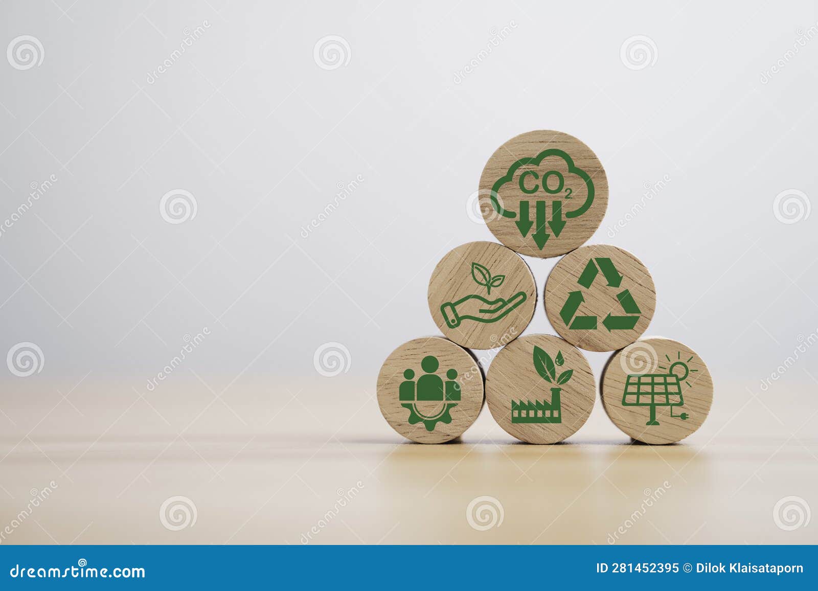 CO2 Reducing Icon Print Screen on Wooden for Decrease CO2 , Carbon ...