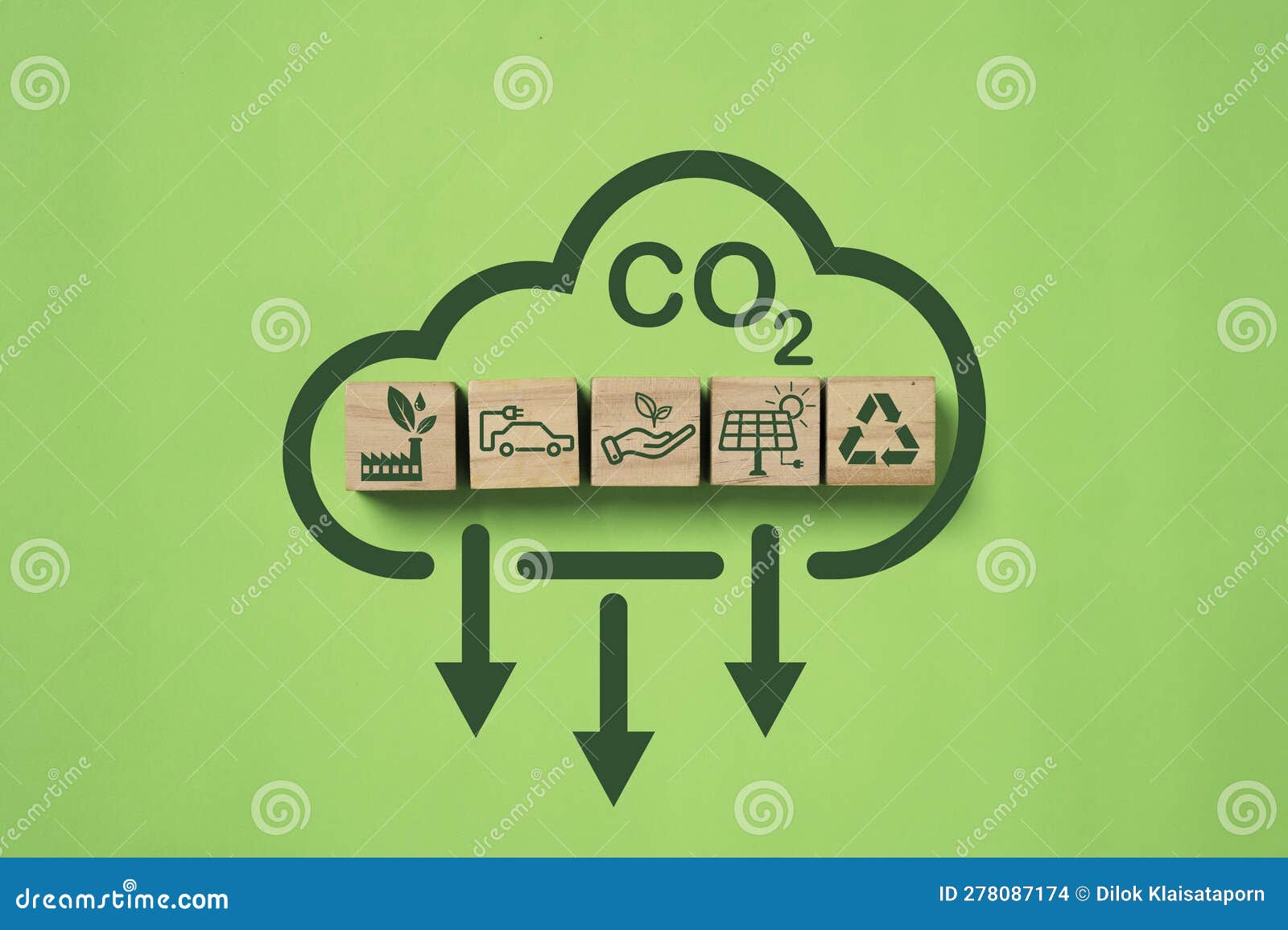 CO2 Reducing Icon ,Recycle ,Green Factory ,Electric Vehicle for ...