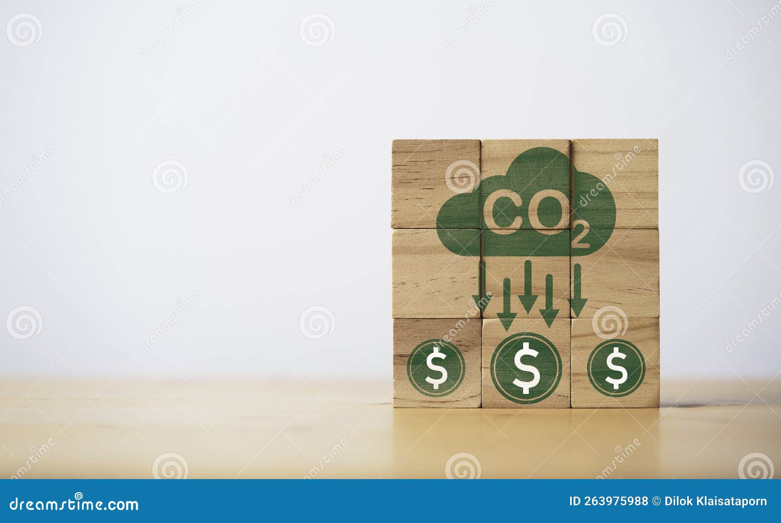 CO2 Reducing with USD Dollar Icon Exchanging for Decrease Carbon ...