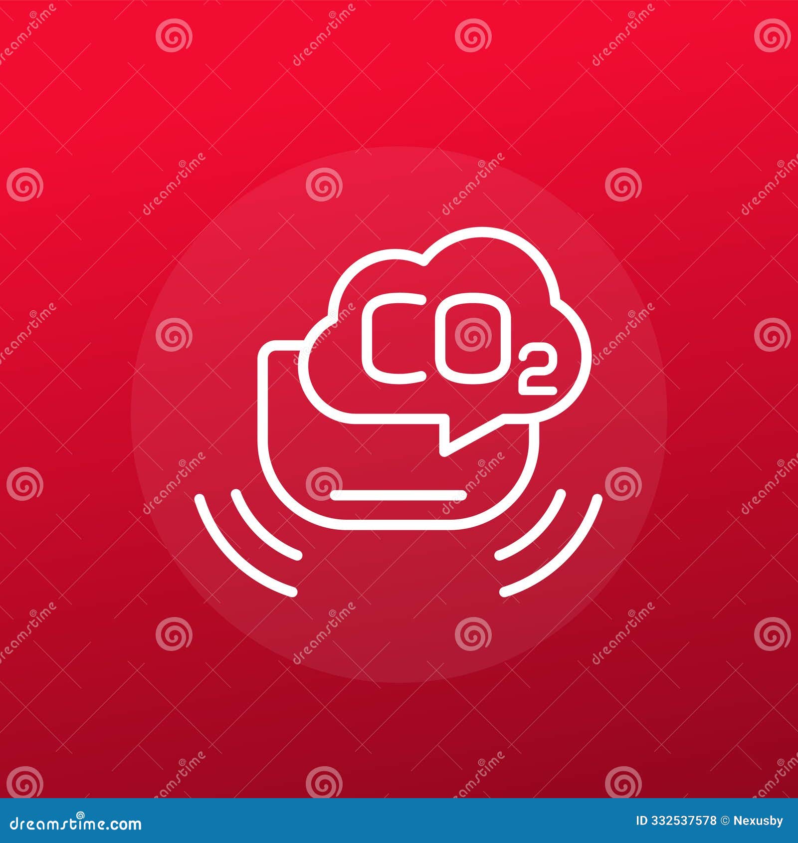 Co2 Sensor Icon, Carbon Dioxide Detection Vector Stock Illustration ...