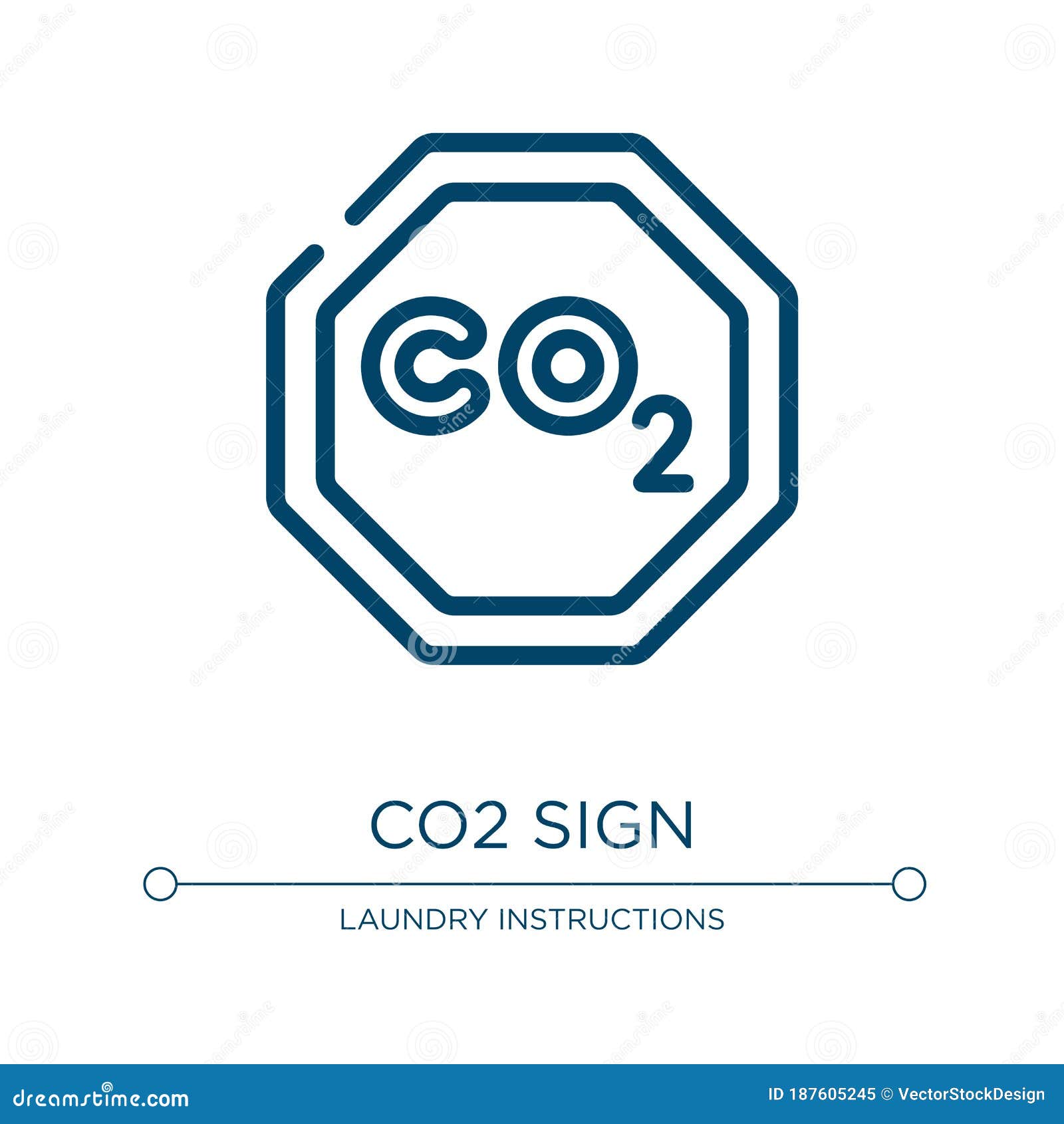 Co2 Sign Icon. Linear Vector Illustration from Universal Warning ...