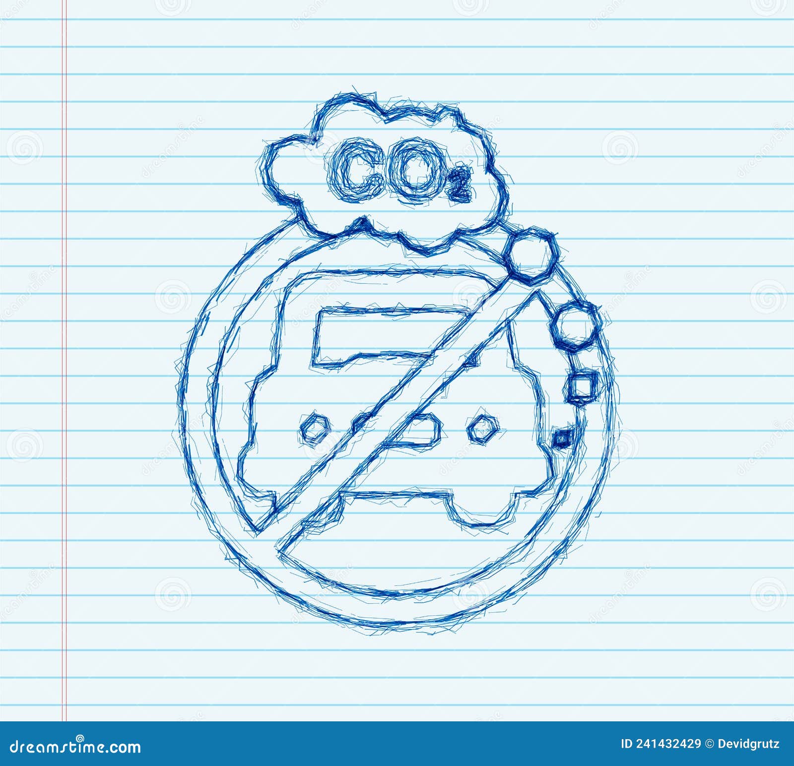 CO2 Sketch Logo in Flat Style Isolated on Empty Background. Flat Icon on White Backdrop Stock ...