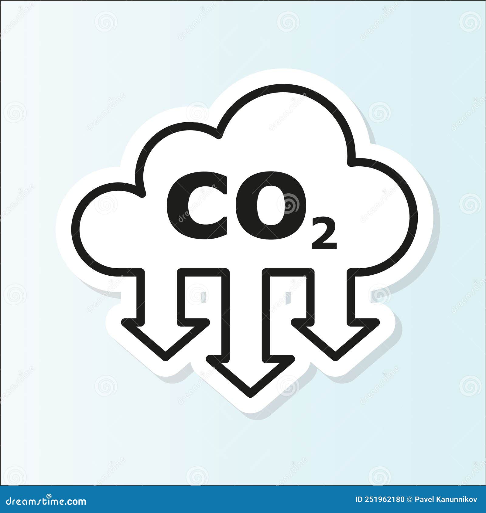 Co2 Sticker. Carbon Dioxide Emissions Icon Or Logo. Co2 Emissions ...