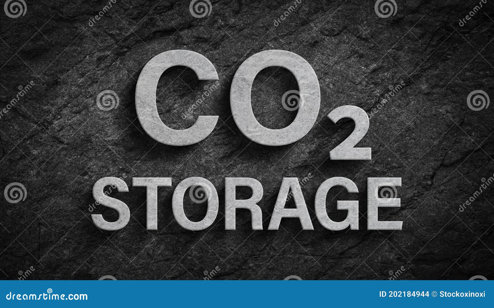 Co2 Storage 3d Symbol Carbon Dioxide Storaged in Coal Stock Photo ...