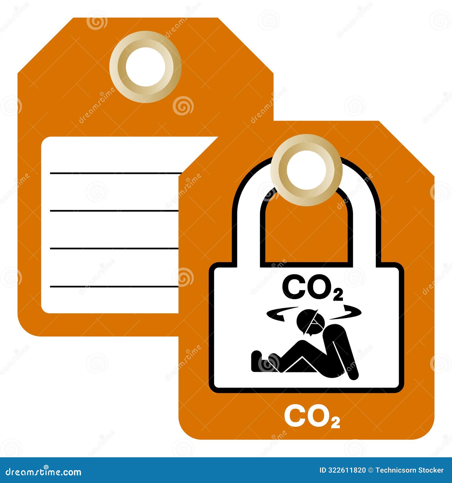 CO2 Tag Label Symbol Sign, Vector Illustration, Isolate on White ...