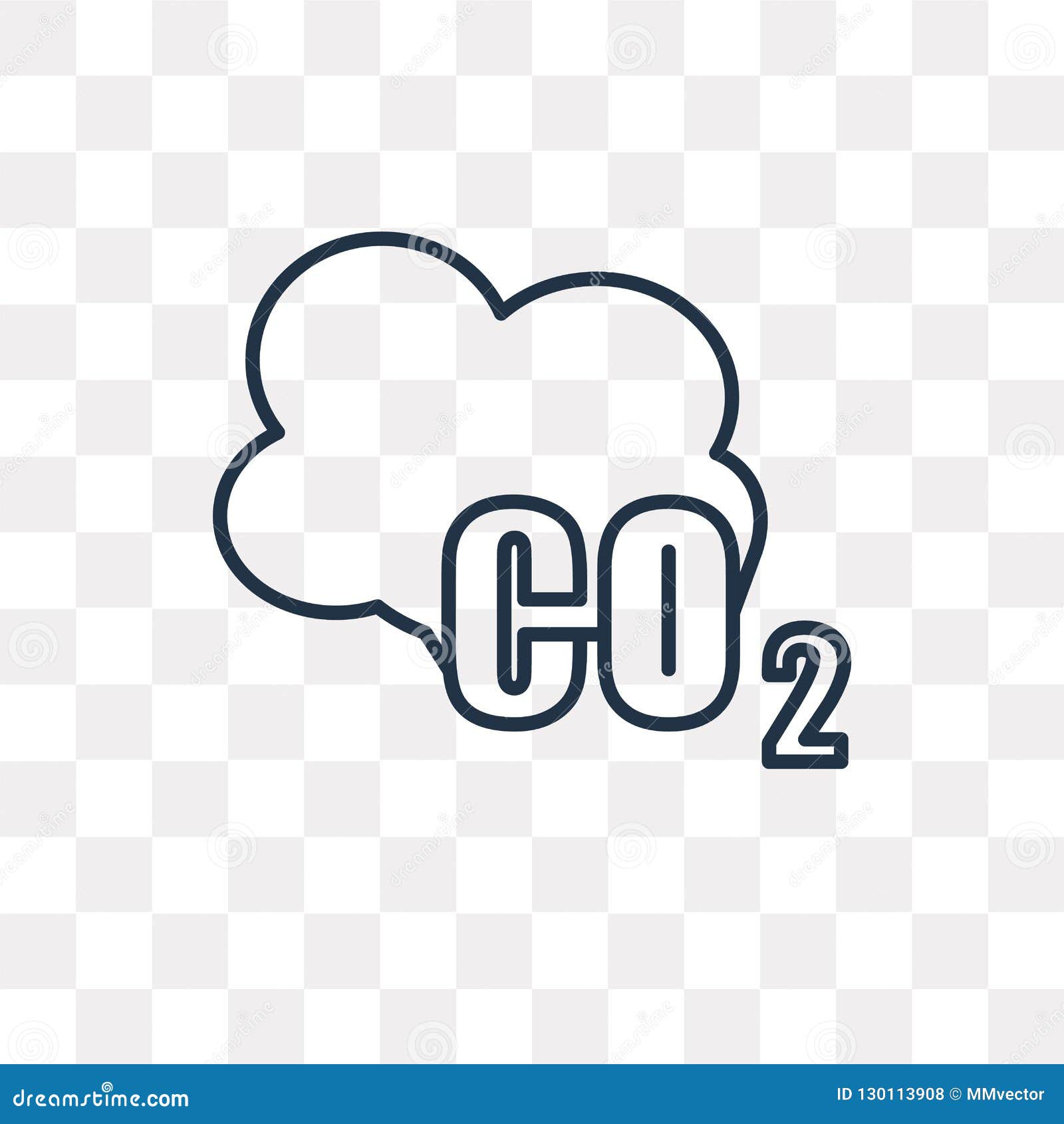 Co2 Vector Icon Isolated on Transparent Background, Linear Co2 T Stock ...