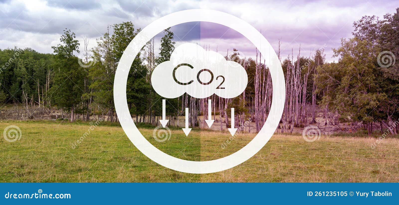 CO2 White Fog, Concept Showing the Problem of Carbon Dioxide Stock ...