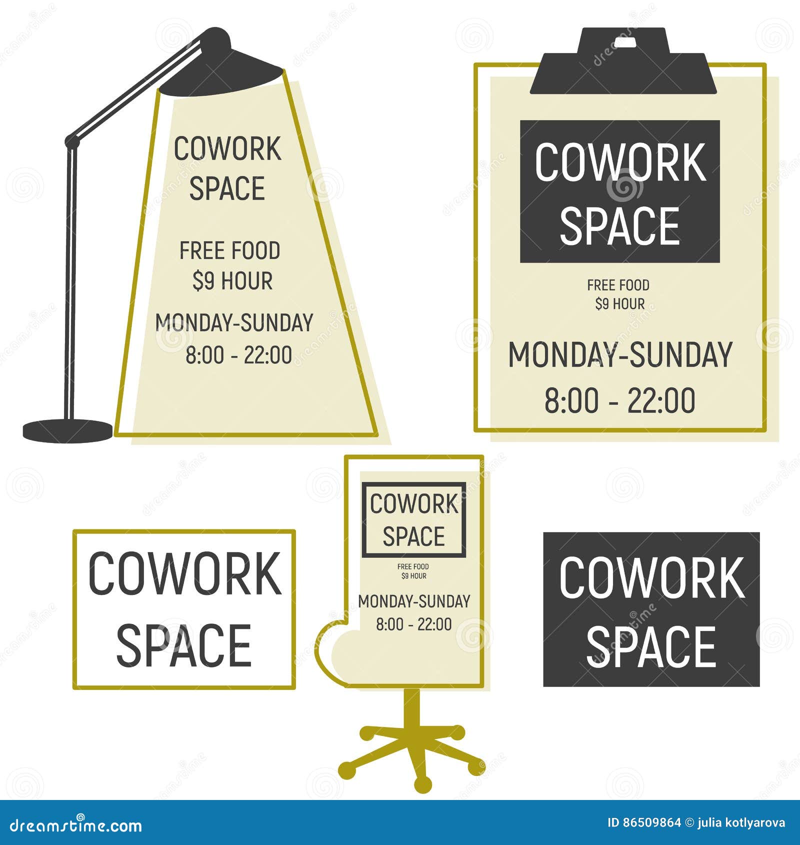 Co work space logotype stock vector. Illustration of line - 86509864