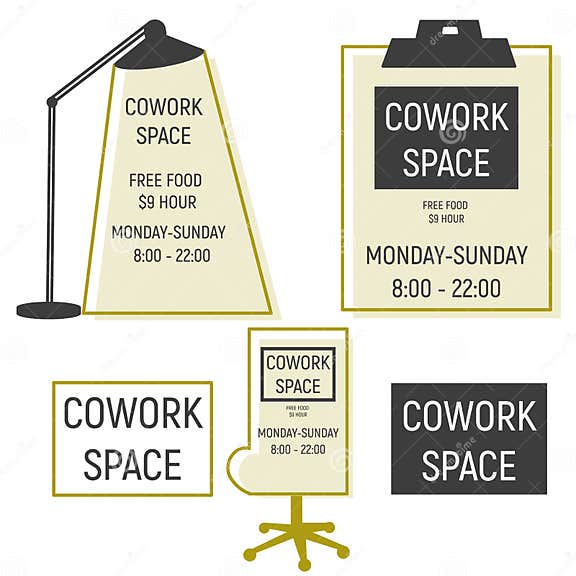 Co work space logotype stock vector. Illustration of line - 86509864