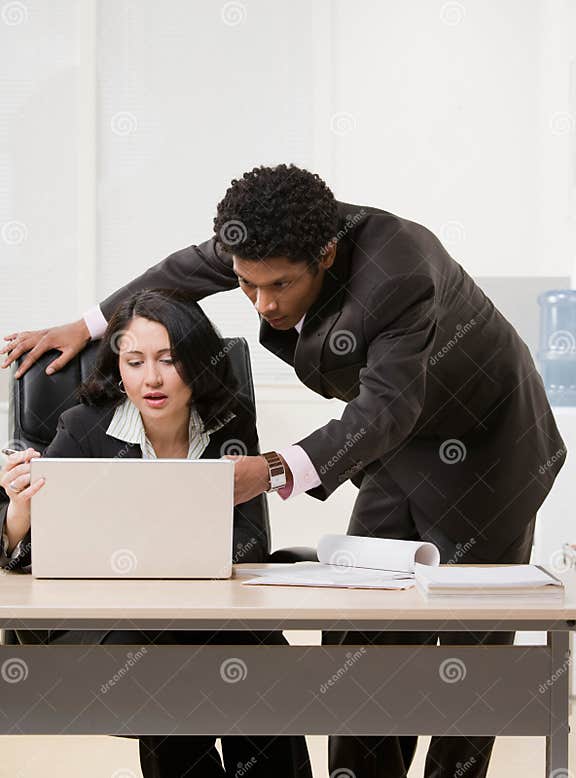Co-worker Explaining Problem To Supervisor Stock Photo - Image of ...
