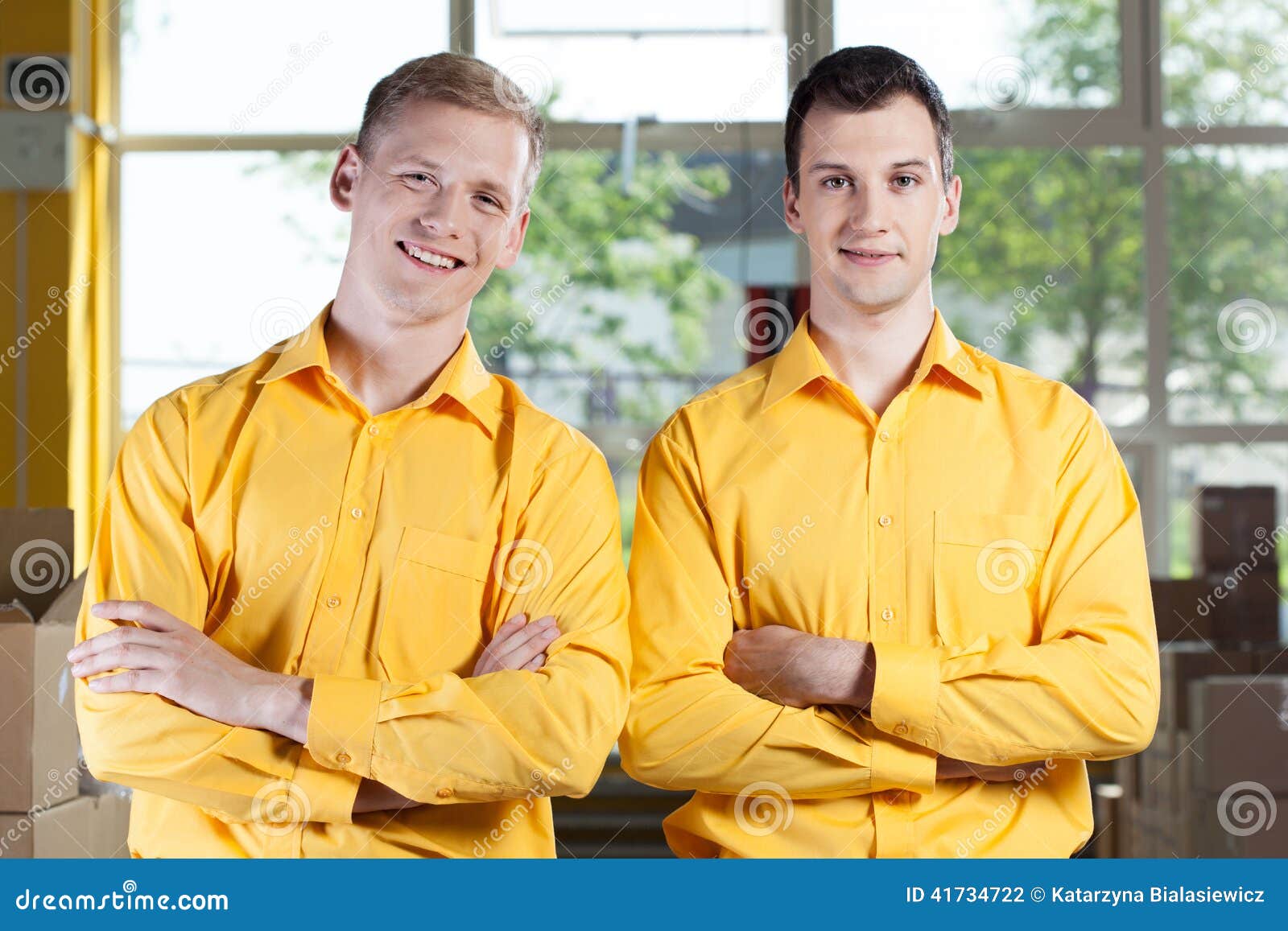 Co-workers in a factory stock photo. Image of employees - 41734722
