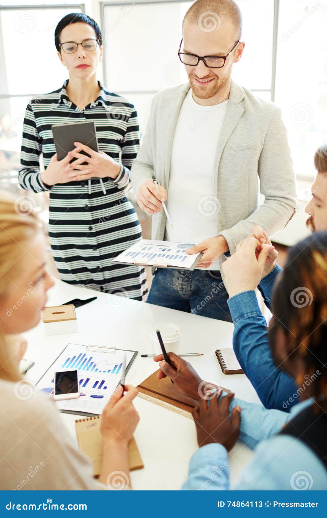 Co-workers Having Discussion Stock Image - Image of consulting ...
