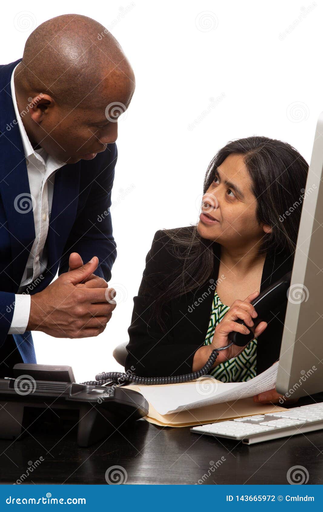 Co-Workers Having Discussion Stock Photo - Image of files, manager ...