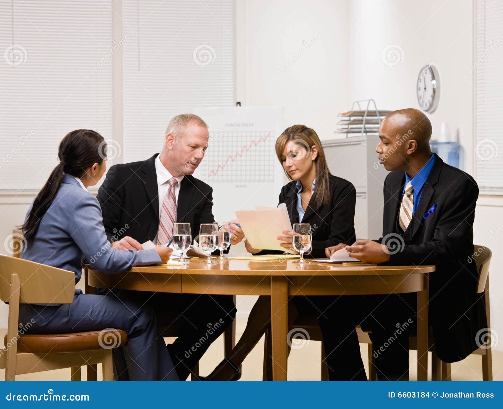 Co-workers Having Meeting in Conference Room Stock Photo - Image of ...