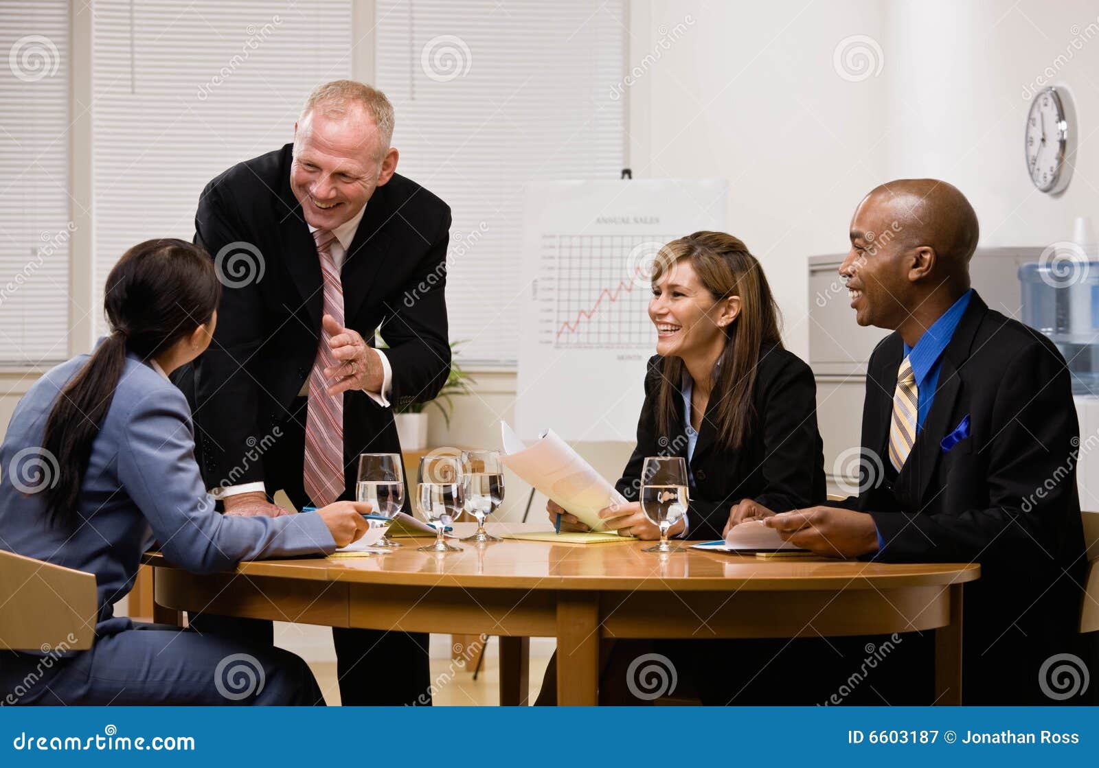 Co-workers Having Meeting in Conference Room Stock Image - Image of ...