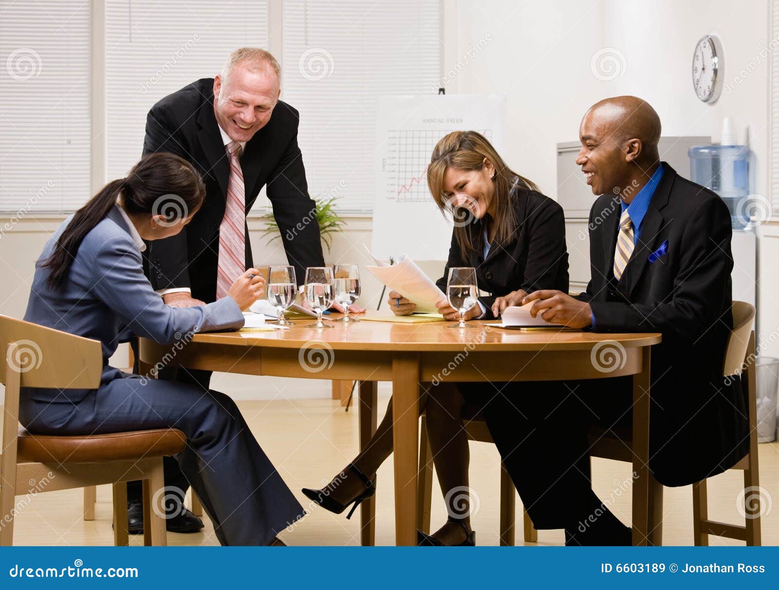 Co-workers Having Meeting in Conference Room Stock Image - Image of ...