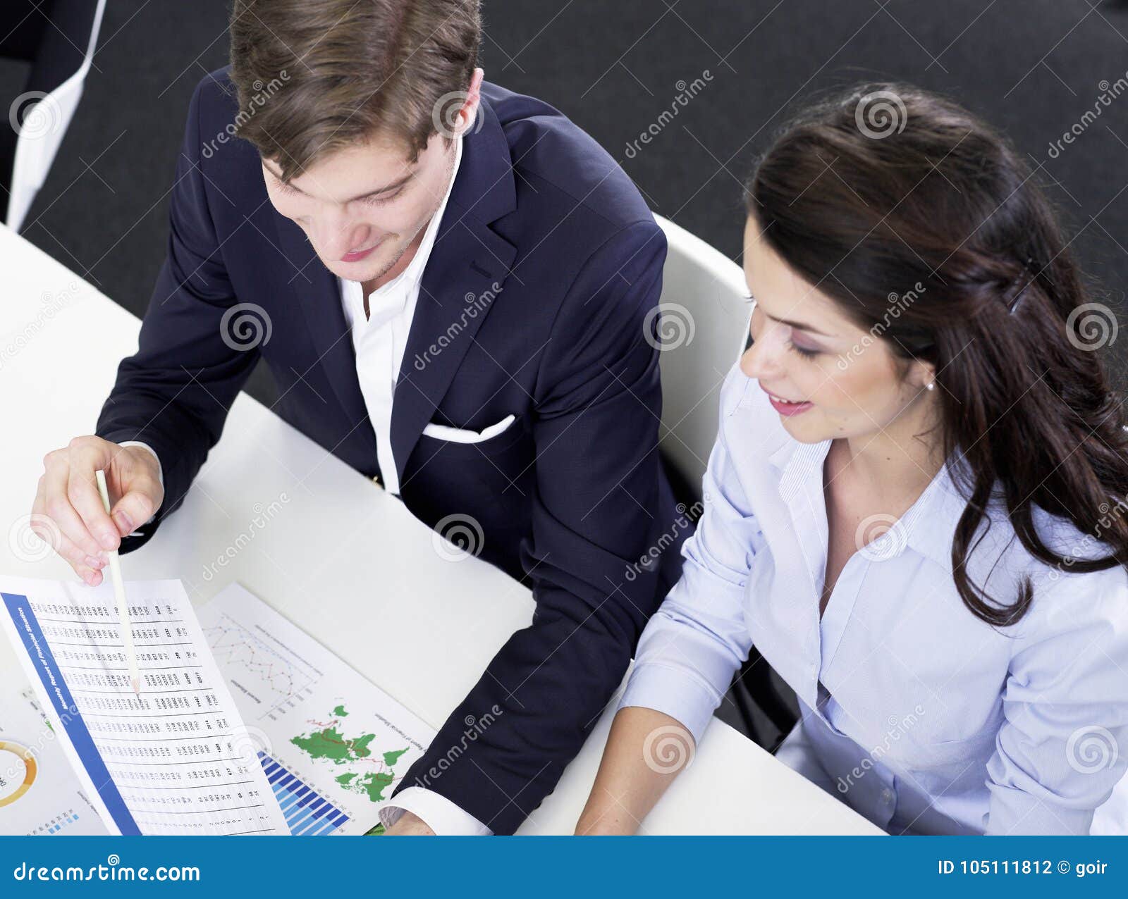 Co-workers in office stock photo. Image of business - 105111812