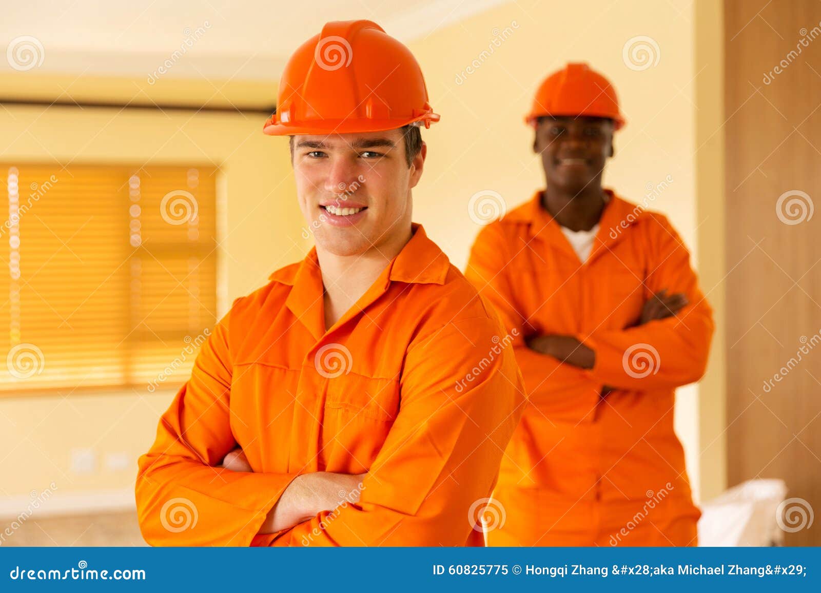 Co-workers standing inside stock image. Image of labour - 60825775