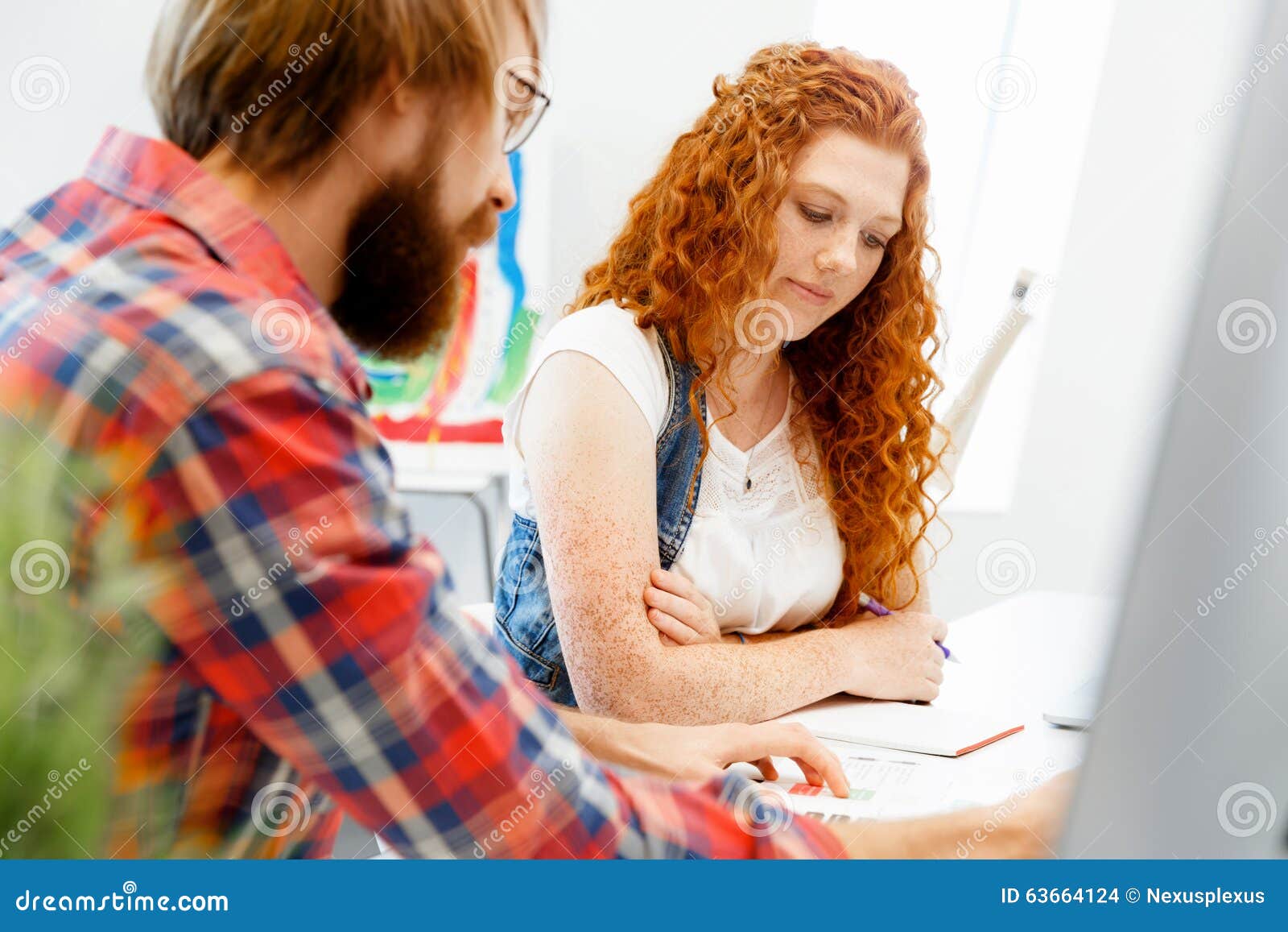Co-workers Working Together Stock Photo - Image of coworkers, people ...