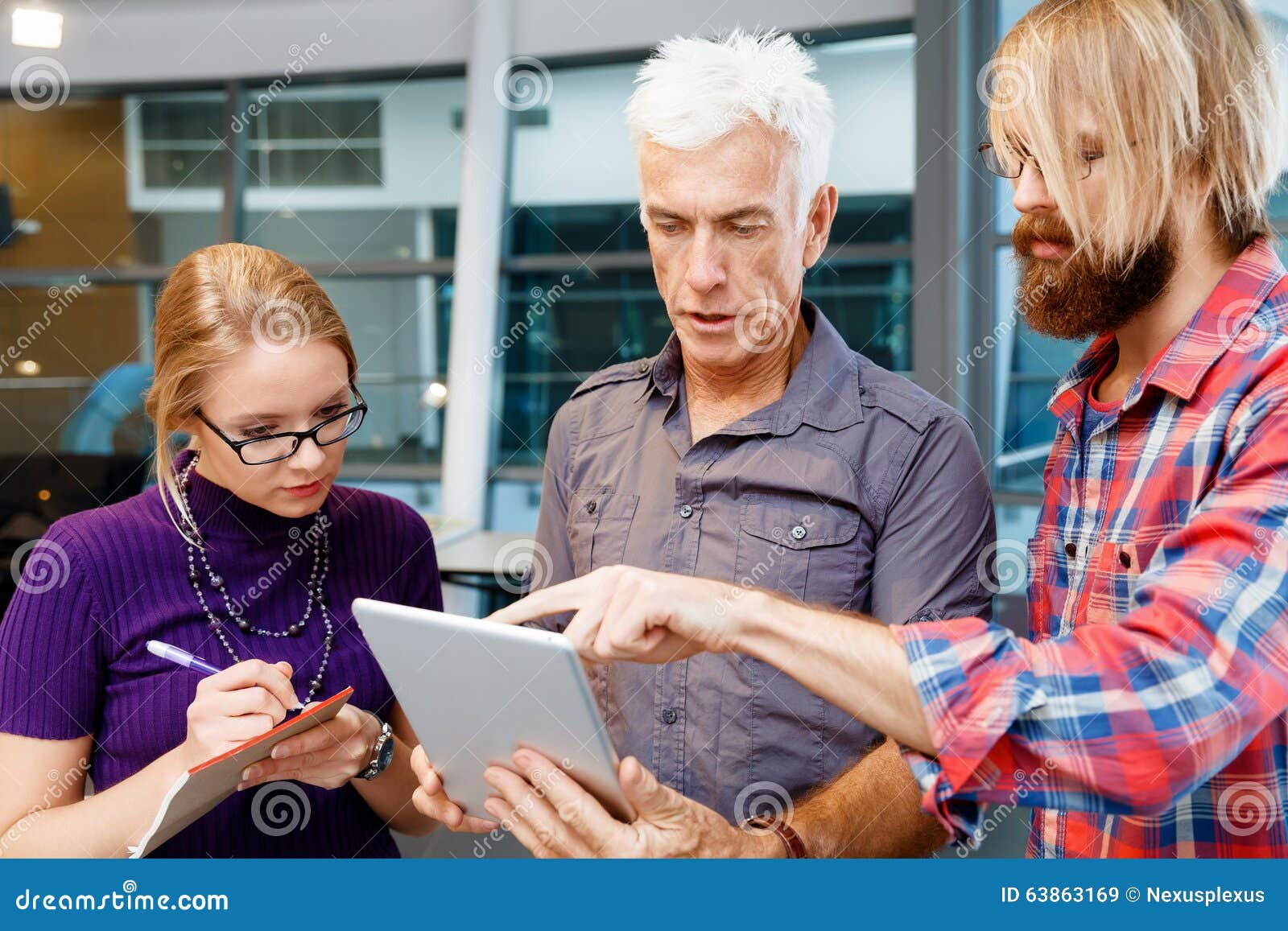 Co-workers Working Together Stock Image - Image of persons, design ...